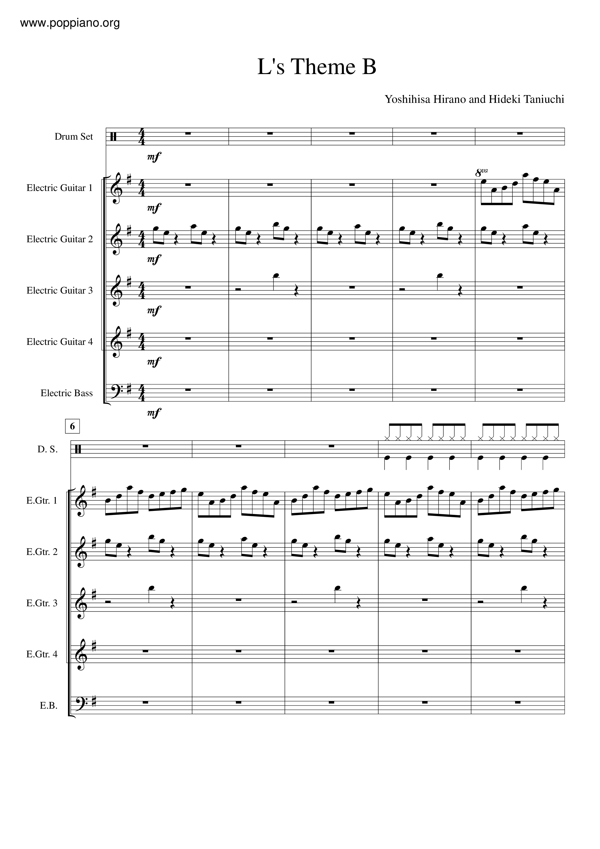 ★ 死亡笔记-L's Theme B 琴谱/五线谱pdf-香港流行钢琴协会琴谱下载 ★