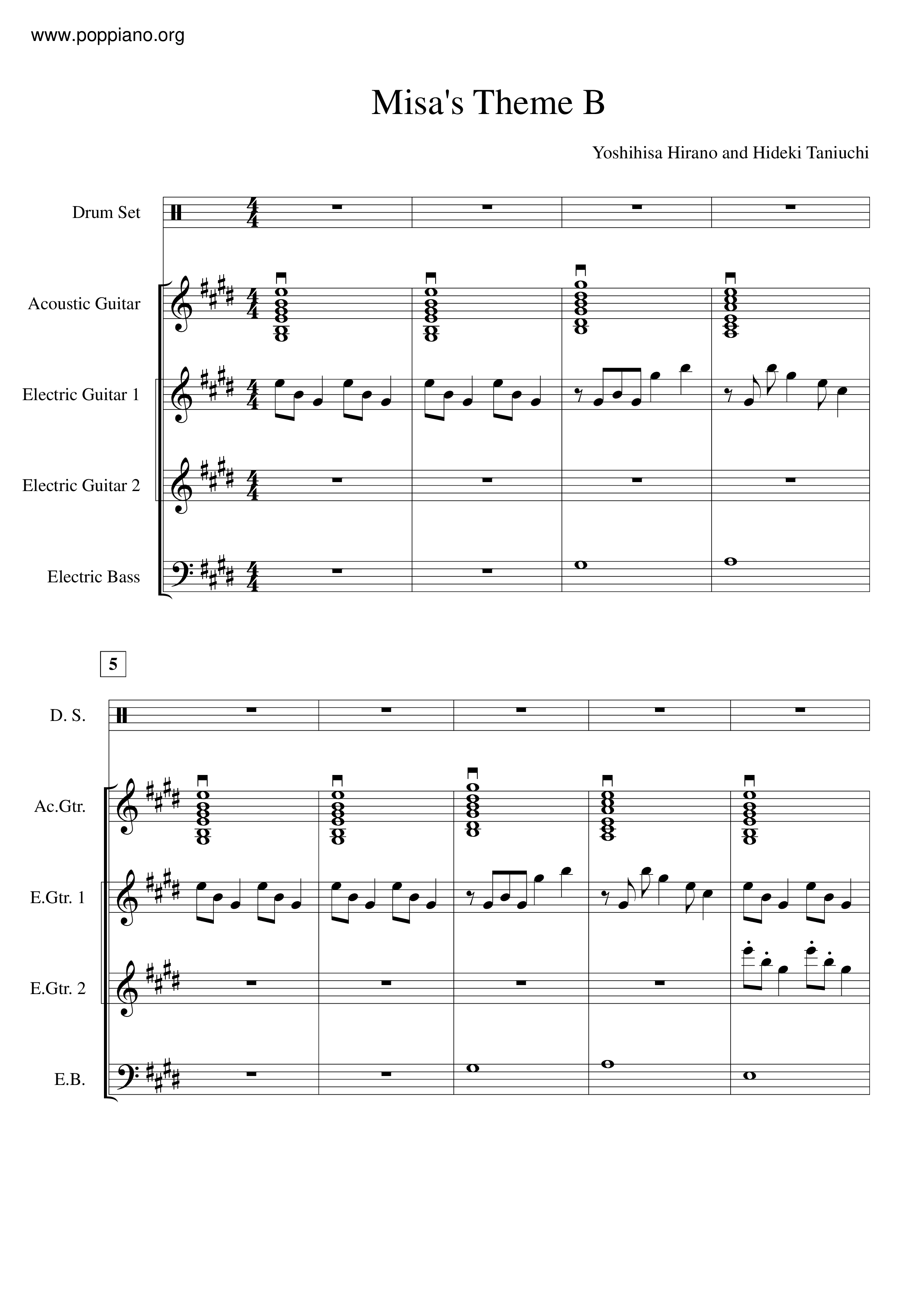 Death Note-Misa's Theme B Sheet Music pdf, - Free Score Download ★