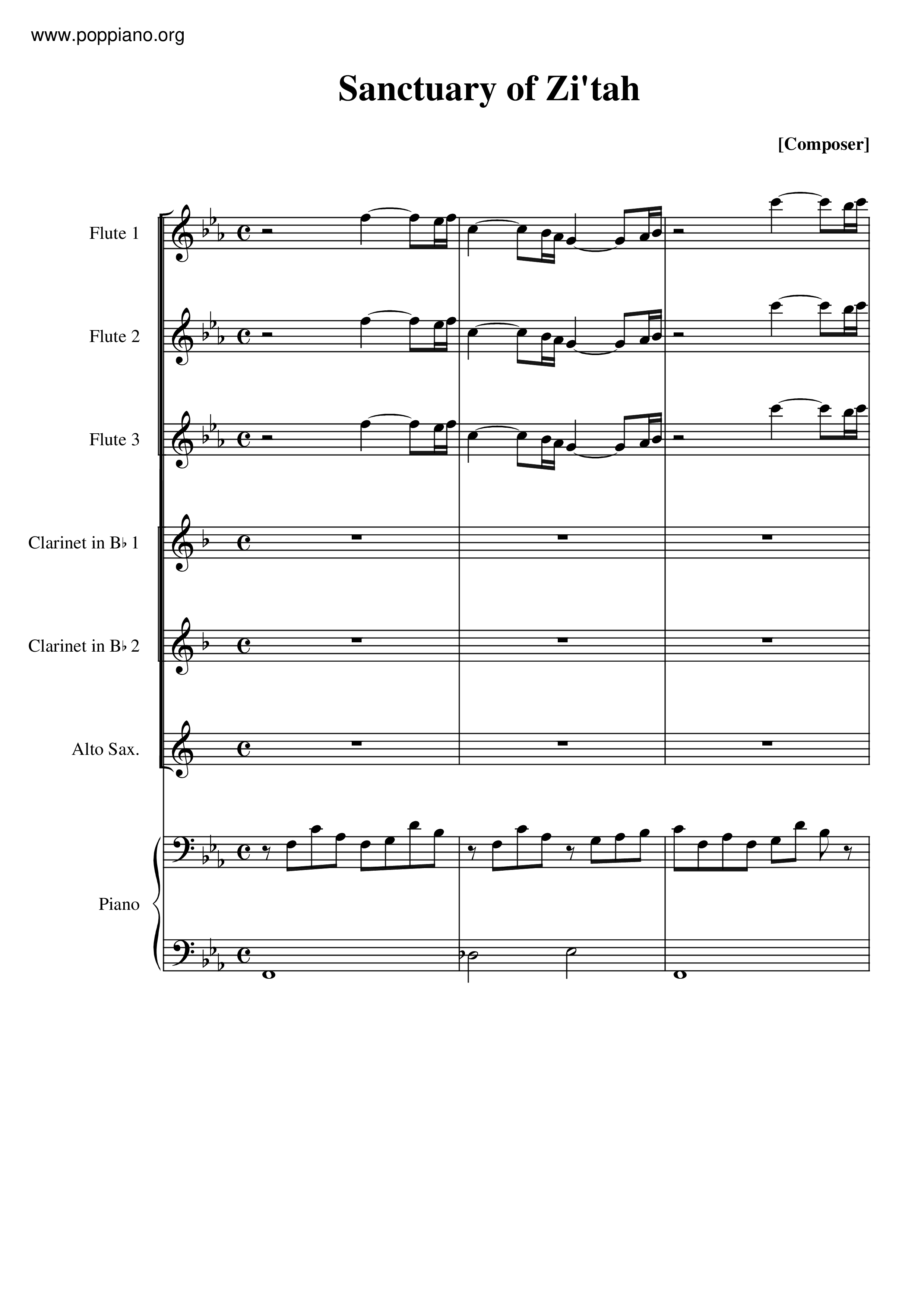 Final Fantasy Xi-Sanctuary Of Zi'tah Sheet Music pdf, - Free Score ...