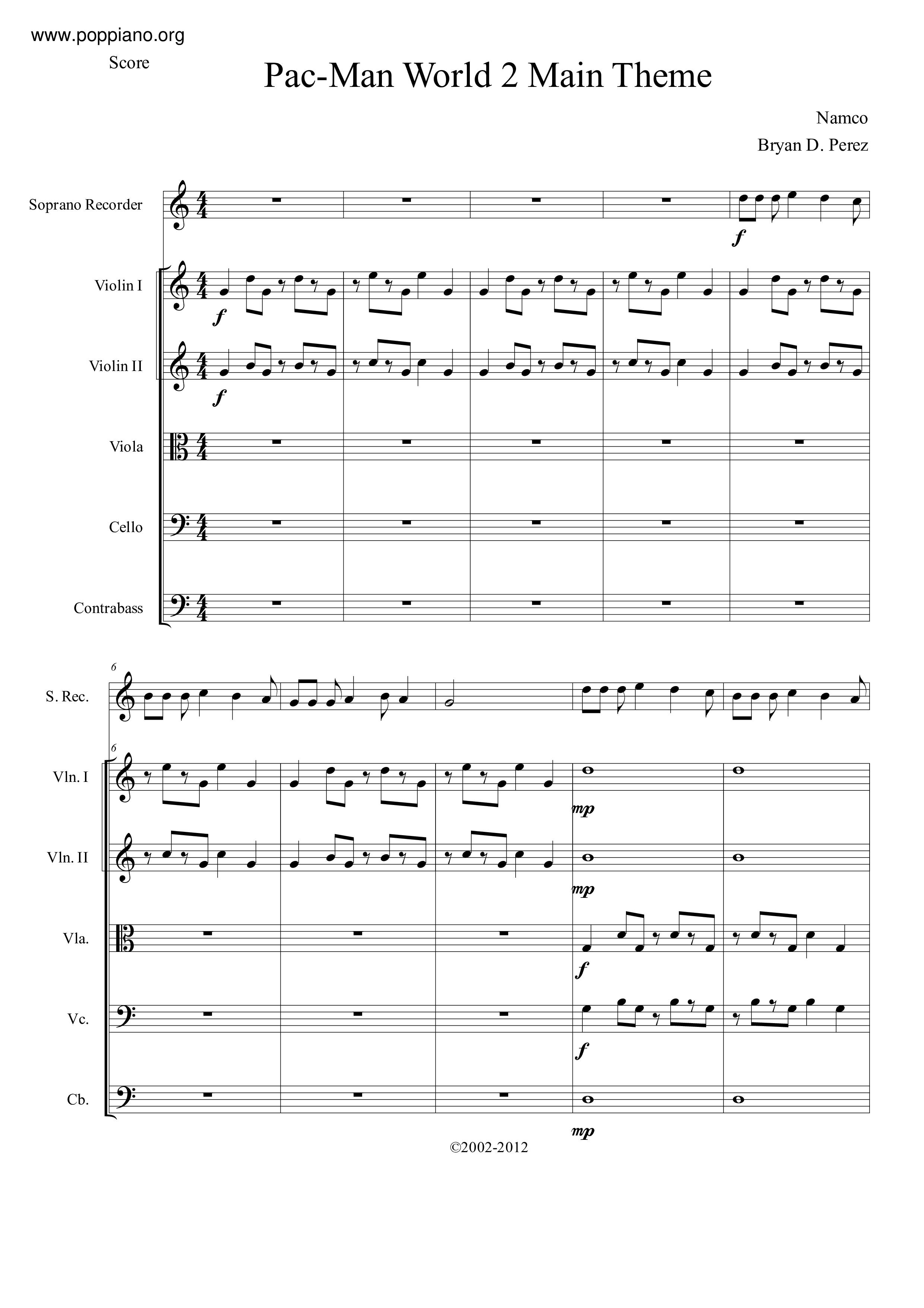 Pac-Man World 2-Pac Village Sheet Music pdf, - Free Score Download ★