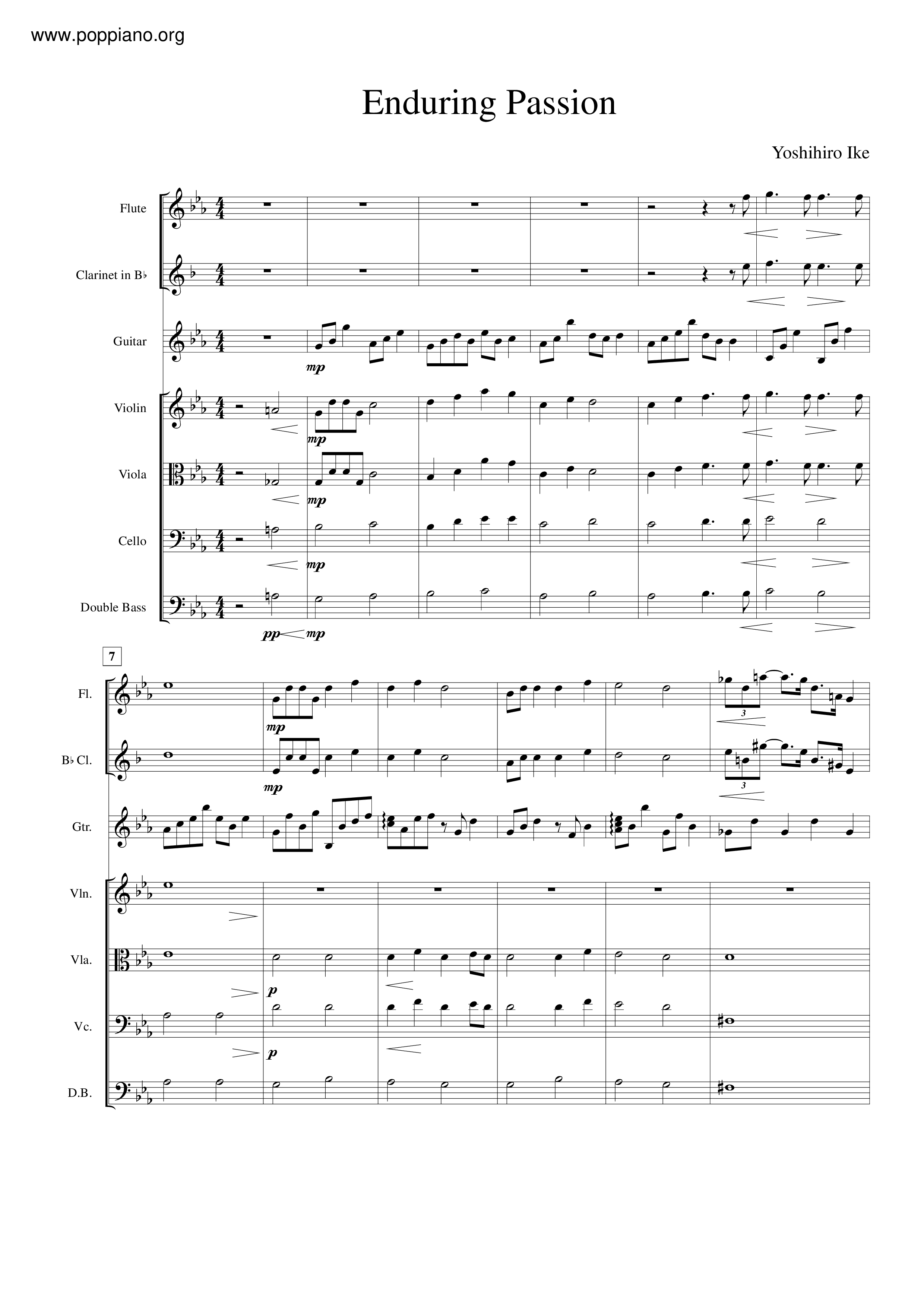 Tiger & Bunny-Enduring Passion 琴譜/五線譜pdf-香港流行鋼琴協會琴譜下載 ★