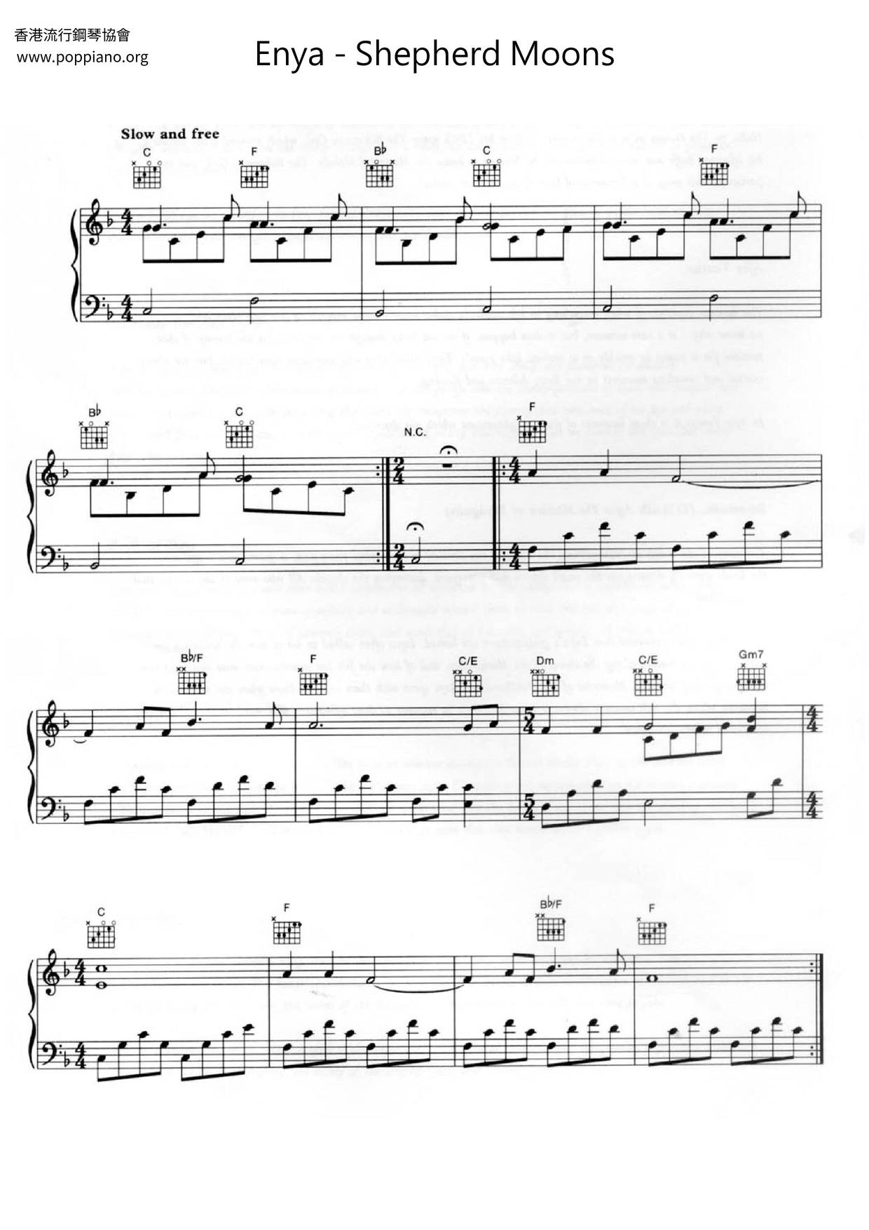 Enya-Shepherd Moons Sheet Music pdf, - Free Score Download ★