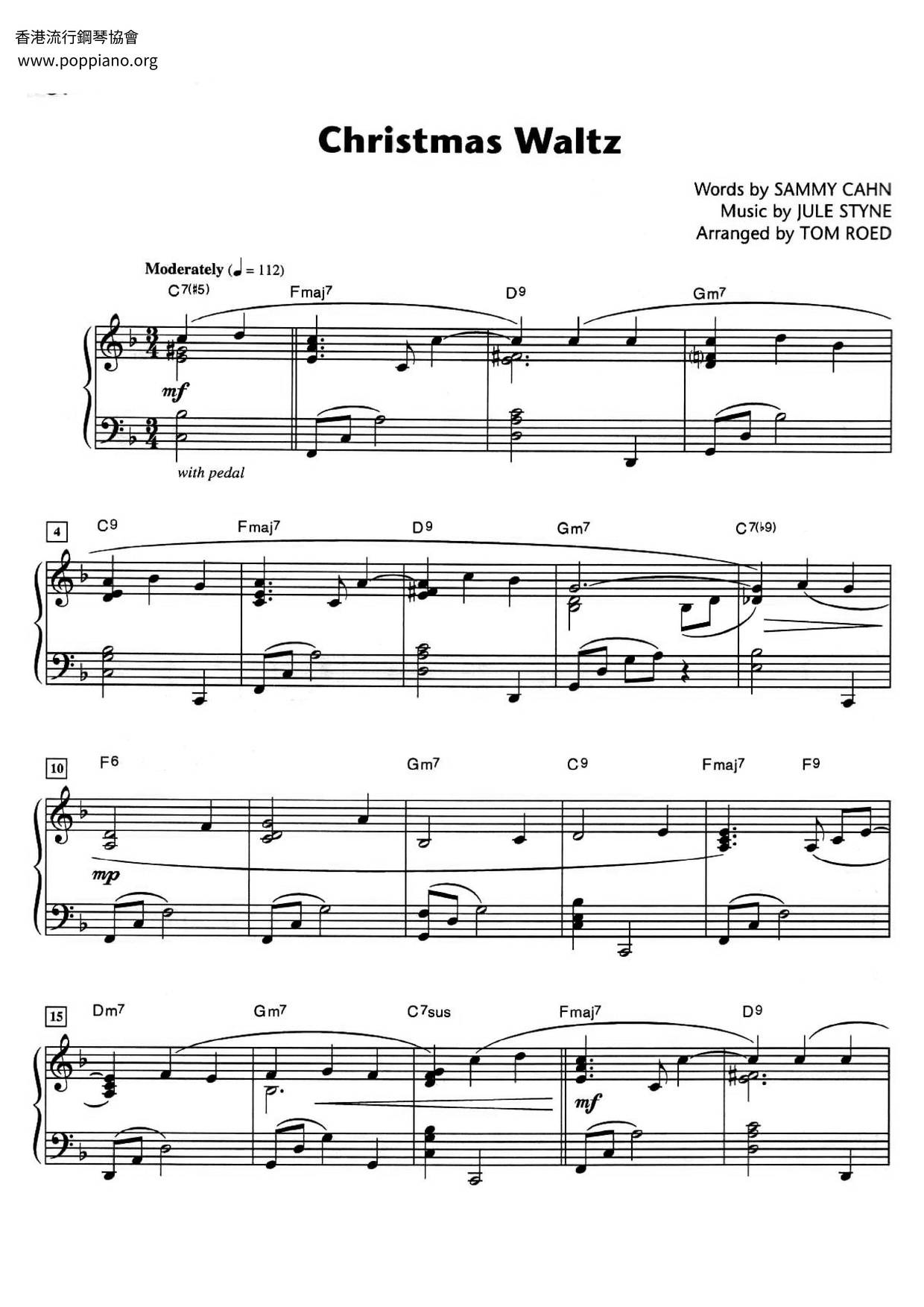 Christmas-Christmas Waltz Sheet Music pdf, - Free Score Download ★