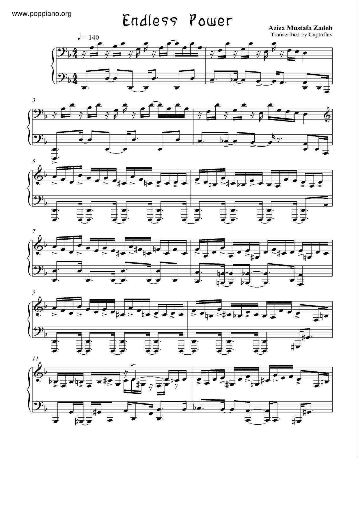 Aziza Mustafa Zadeh-Endless Power Sheet Music pdf, - Free Score Download ★