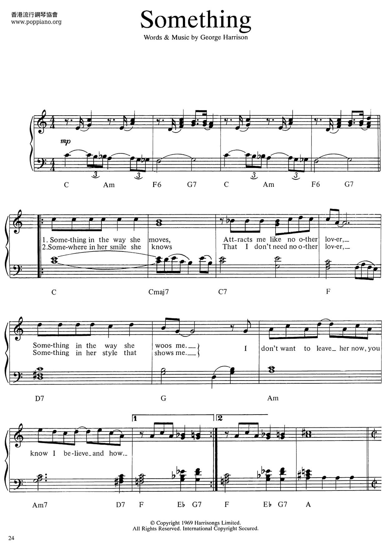 Shirley Bassey-Something Sheet Music pdf, - Free Score Download ★
