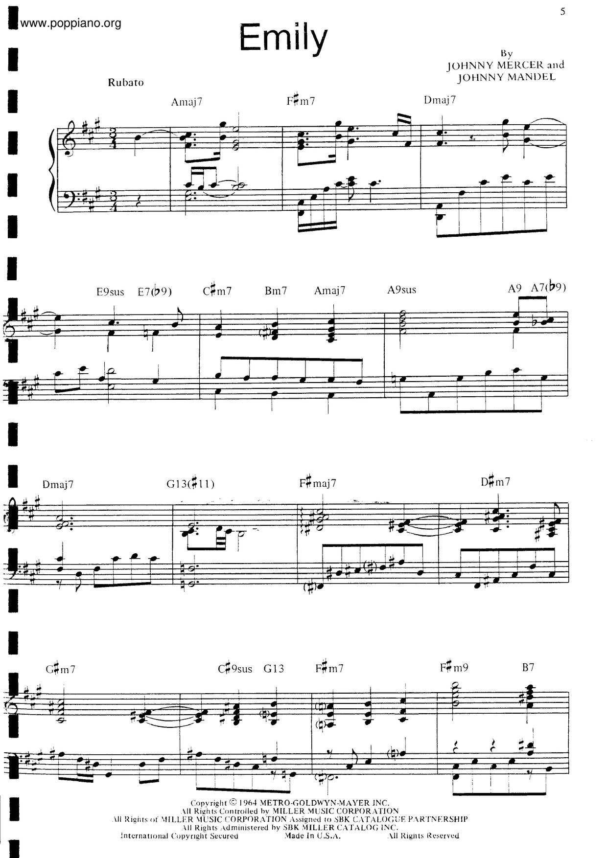 emily - Sheet Music / Piano Score Free PDF Download - HK Pop Piano ... emily - Sheet Music / Piano Score Free PDF Download - HK Pop Piano ...