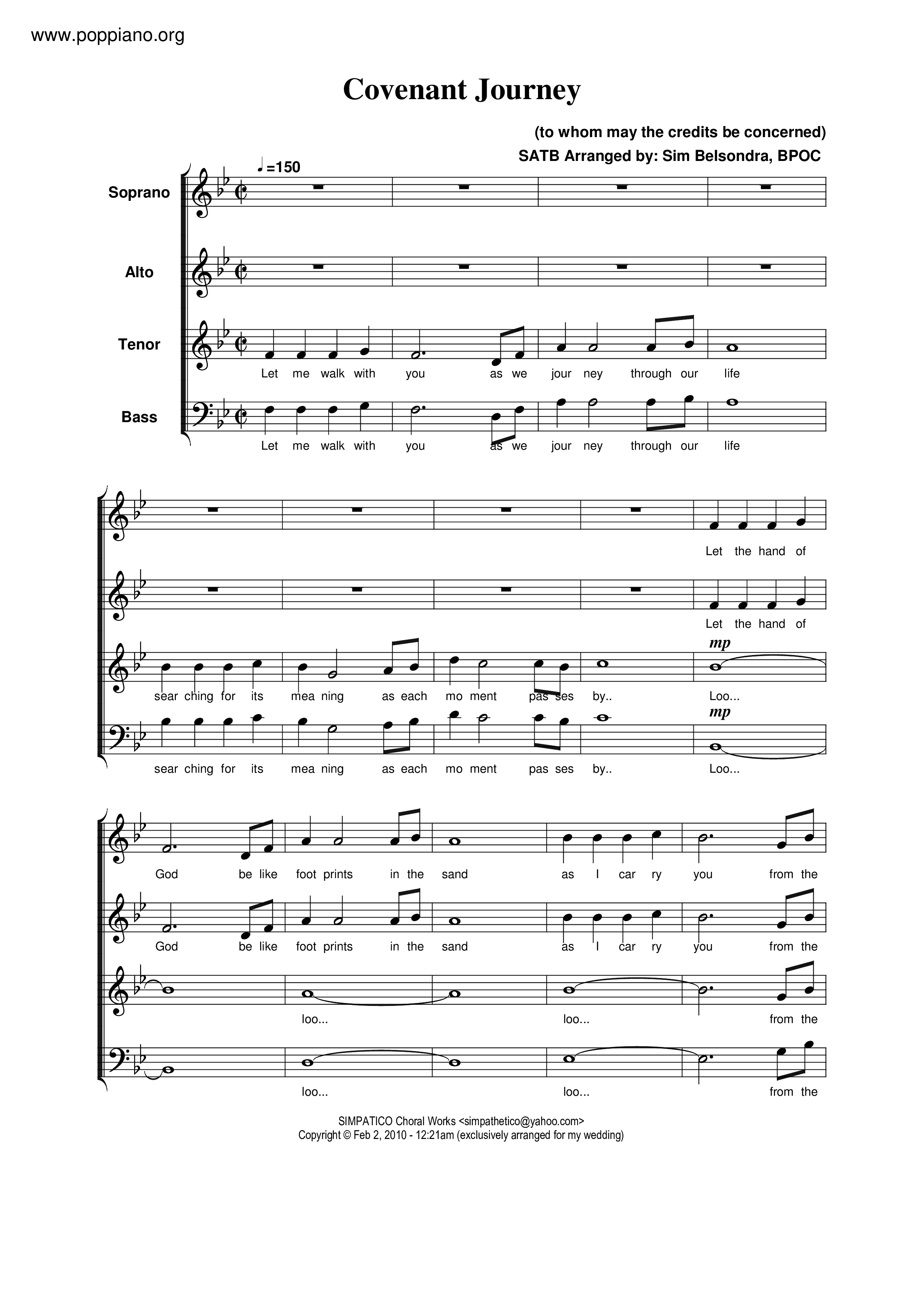 Hymn-Covenant Journey Sheet Music pdf, - Free Score Download ★