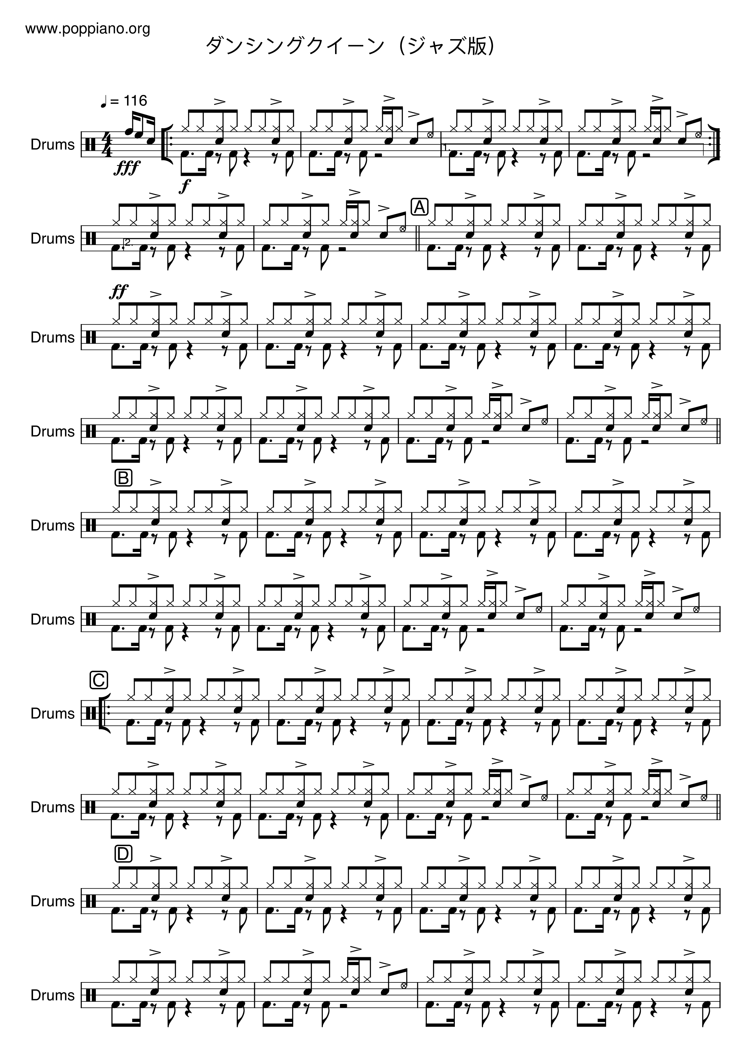 Dancing QueenAll Versions - Sheet Music / Piano Score Free PDF Download ...