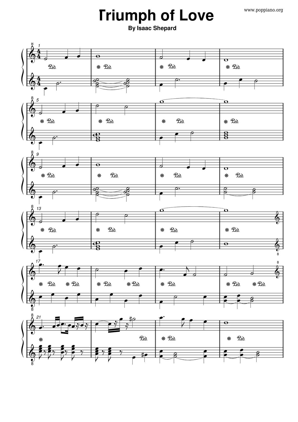 Isaac Shepard-Triumph Of Love Sheet Music pdf, - Free Score Download ★