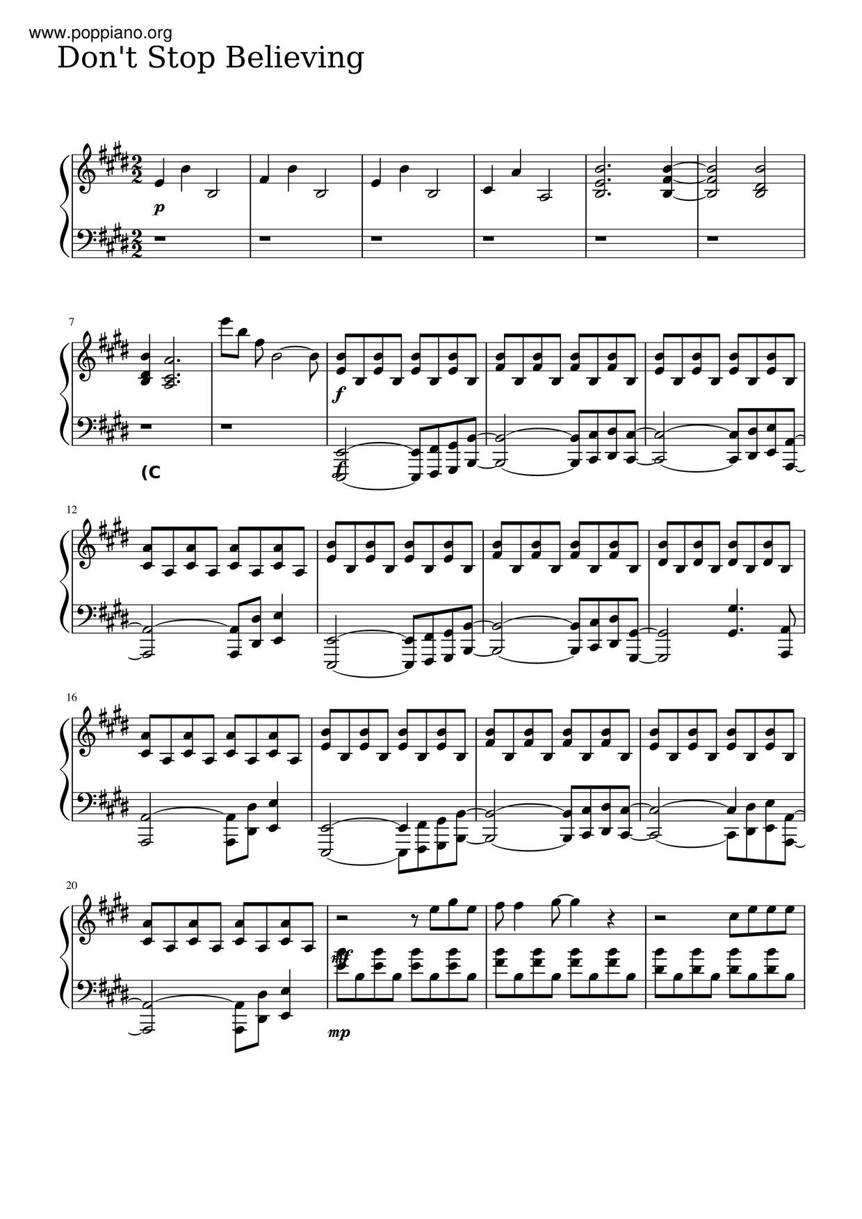 Journey-Don't Stop Believin' Sheet Music pdf, - Free Score Download ★