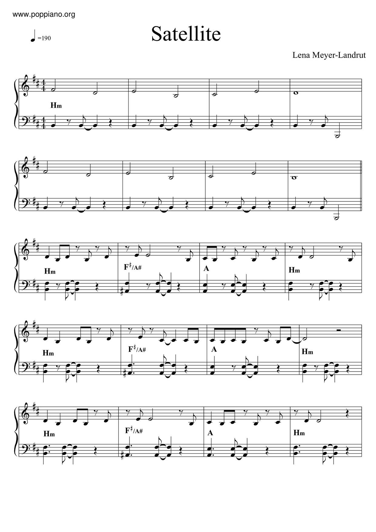 Lena Meyer-Satellite Sheet Music pdf, - Free Score Download ★