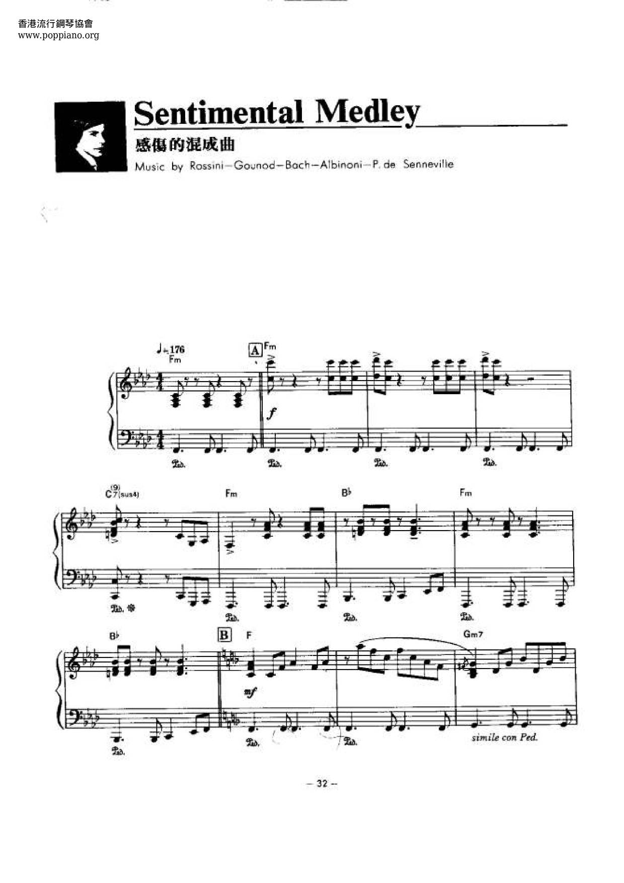 Richard Clayderman-Sentimental Medley Sheet Music pdf, (リチャード・クレイダーマン ...