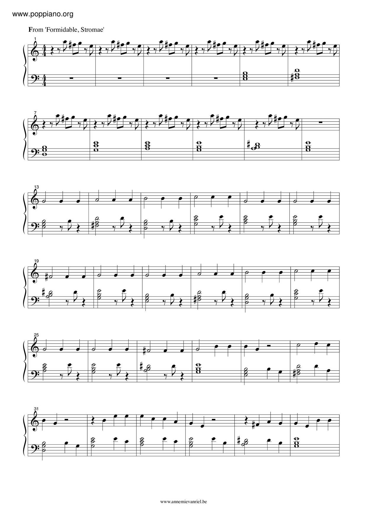 Stromae-Formidable Sheet Music pdf, - Free Score Download ★