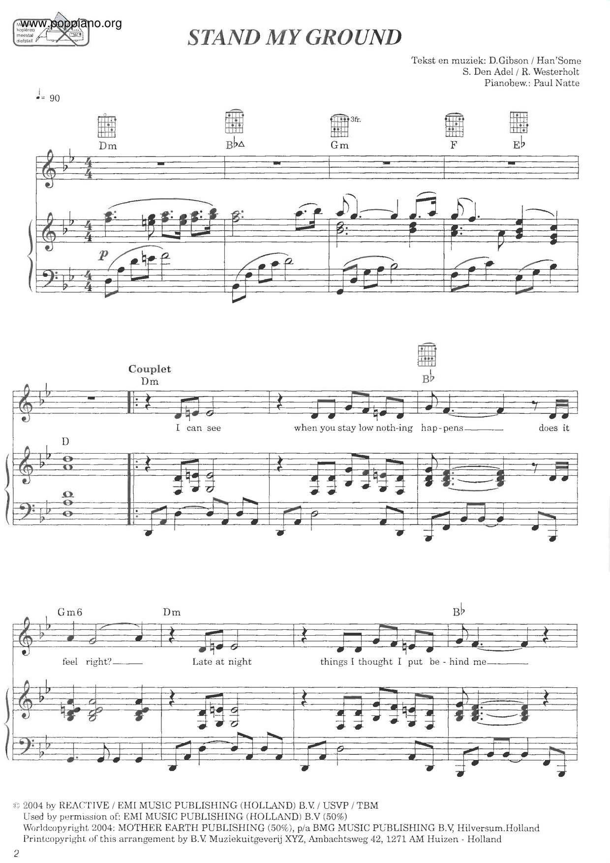 Within Temptation-Stand My Ground Sheet Music pdf, - Free Score Download ★