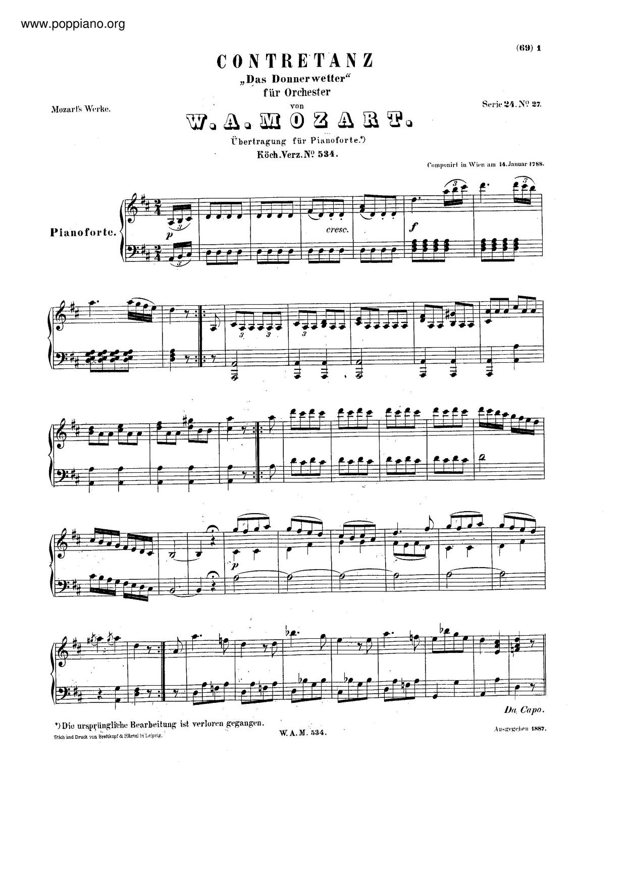 Mozart Country Dance In D Major K 534 Sheet Music Pdf Free Score mozart-country-dance-in-d-major-k-534-sheet-music-pdf-free-score