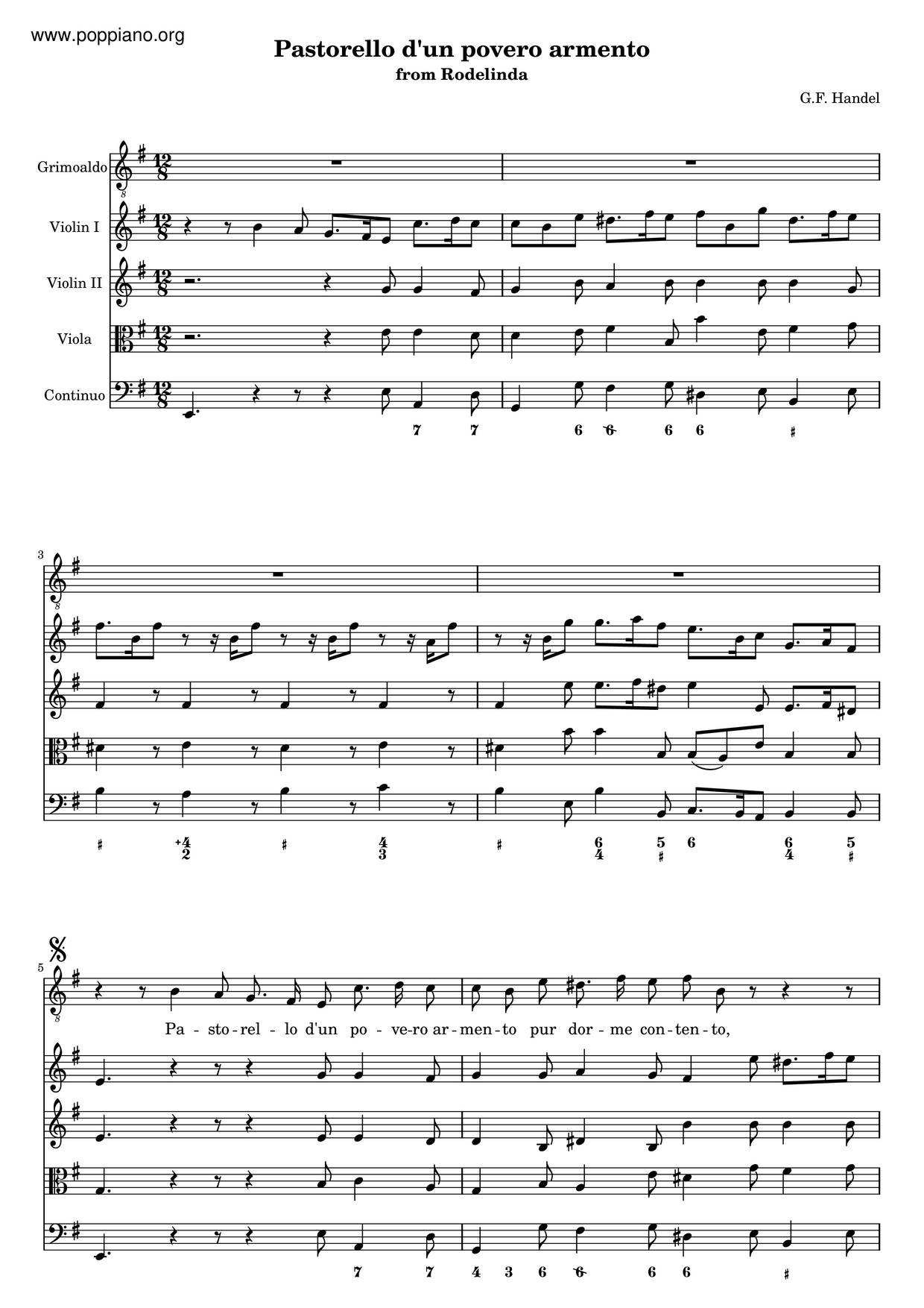 Georg Friedrich Handel-Rodelinda, HWV 19 Sheet Music pdf, - Free Score ...