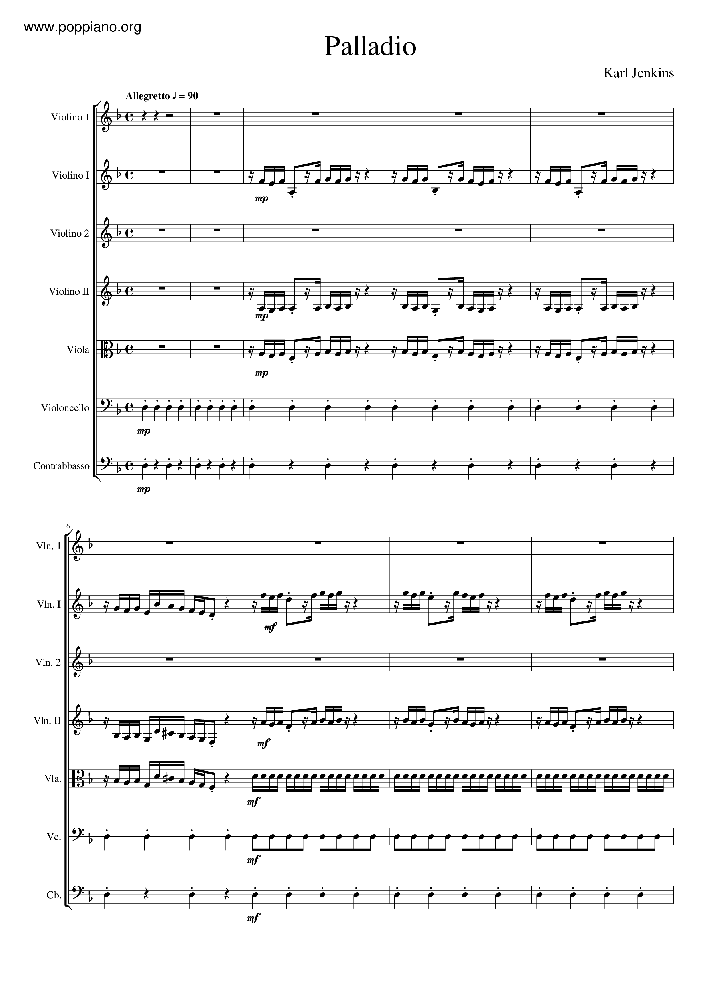 Karl Jenkins-Palladio Full Score pdf, - Free Score Download ★