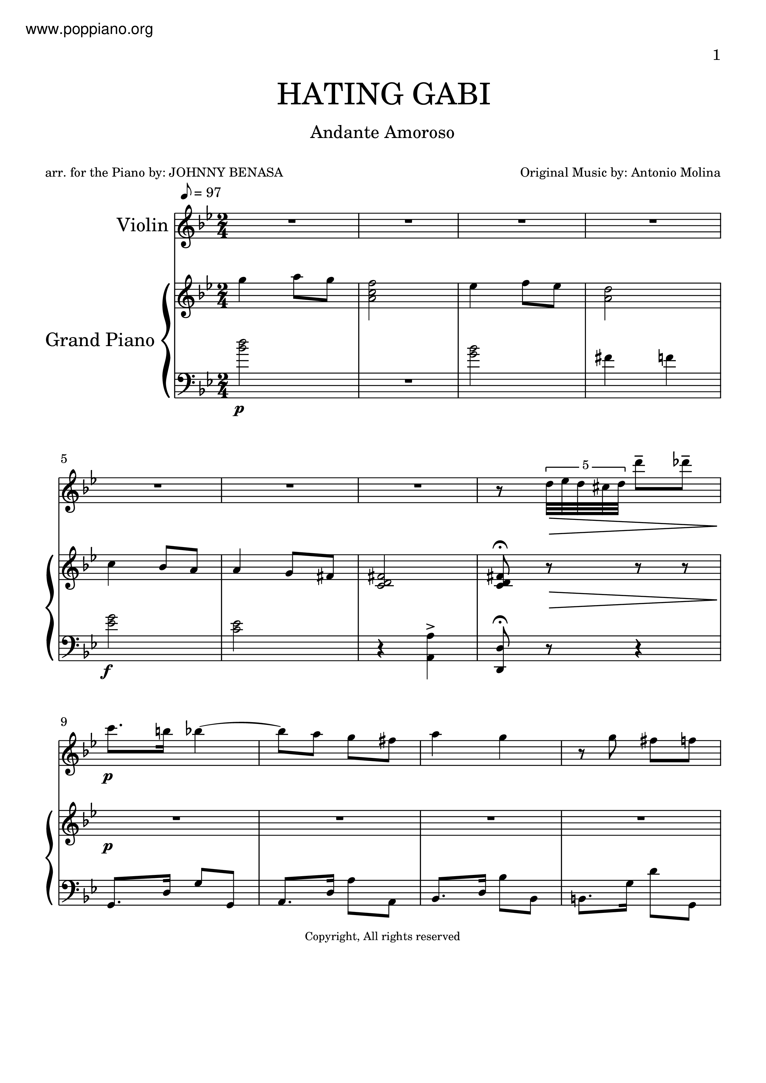 Antonio Molina-Hating Gabi Sheet Music pdf, - Free Score Download ★