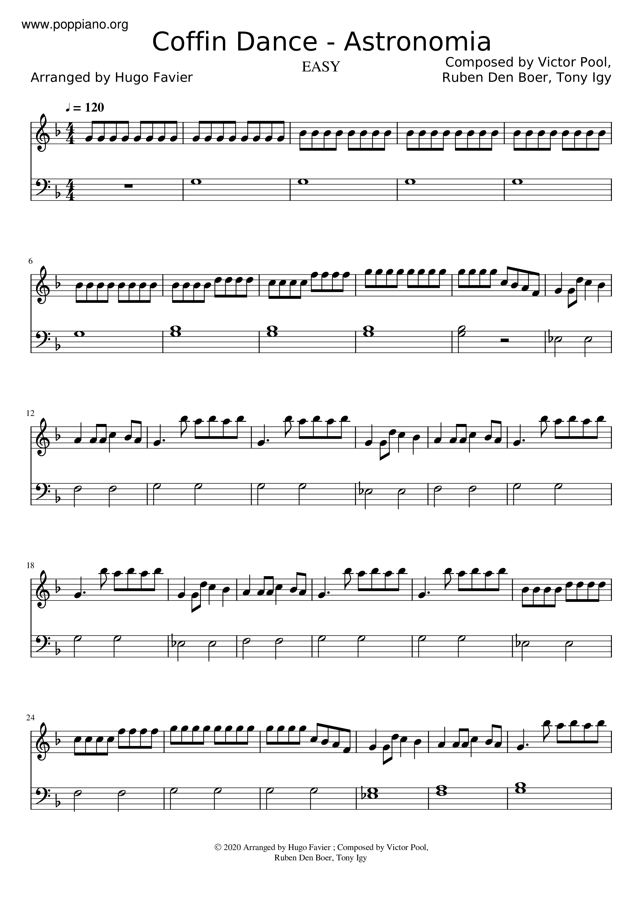 Coffin Dance Piano Sheet Music