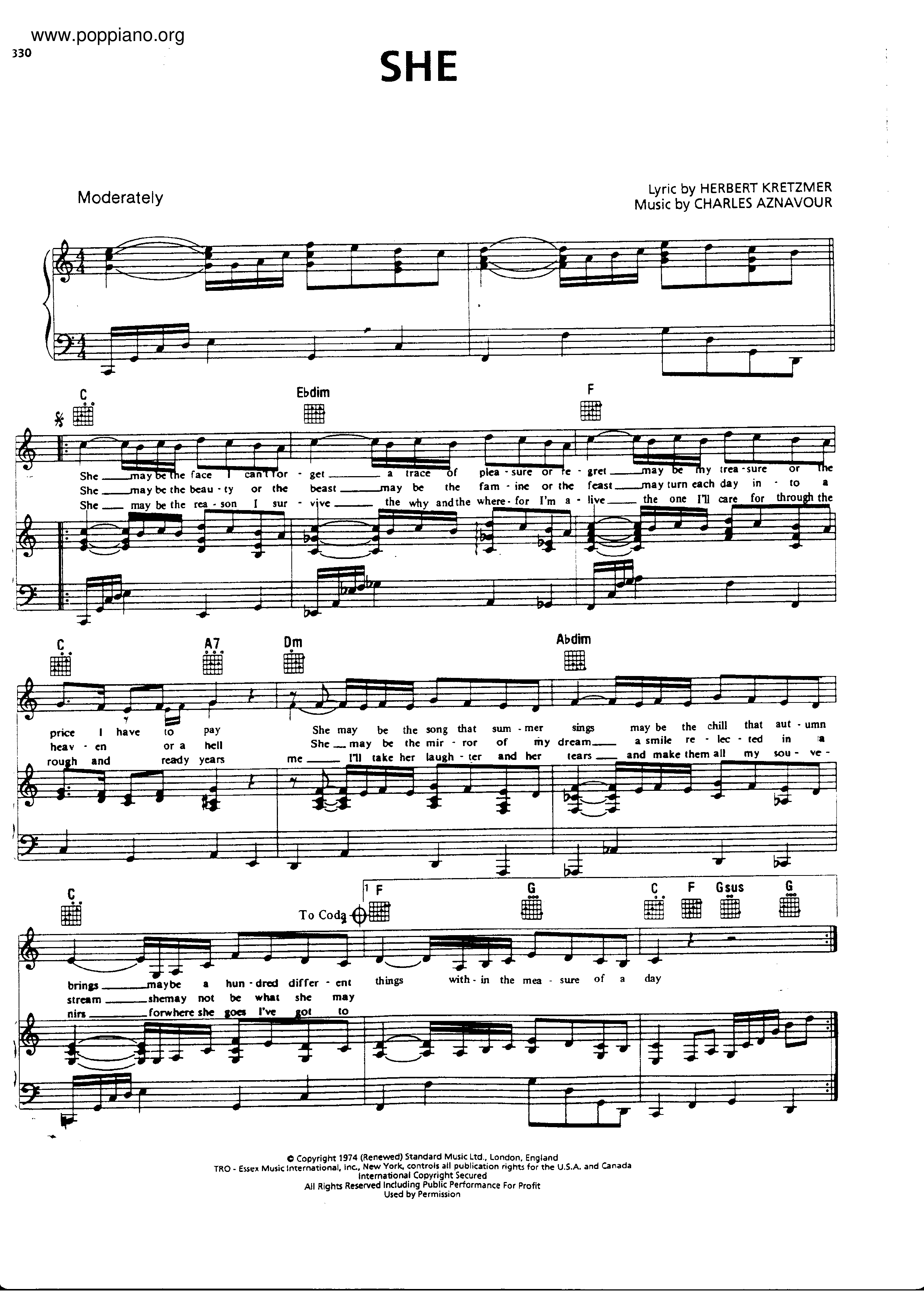 SheAll Versions - Sheet Music / Piano Score Free PDF Download - HK Pop ...