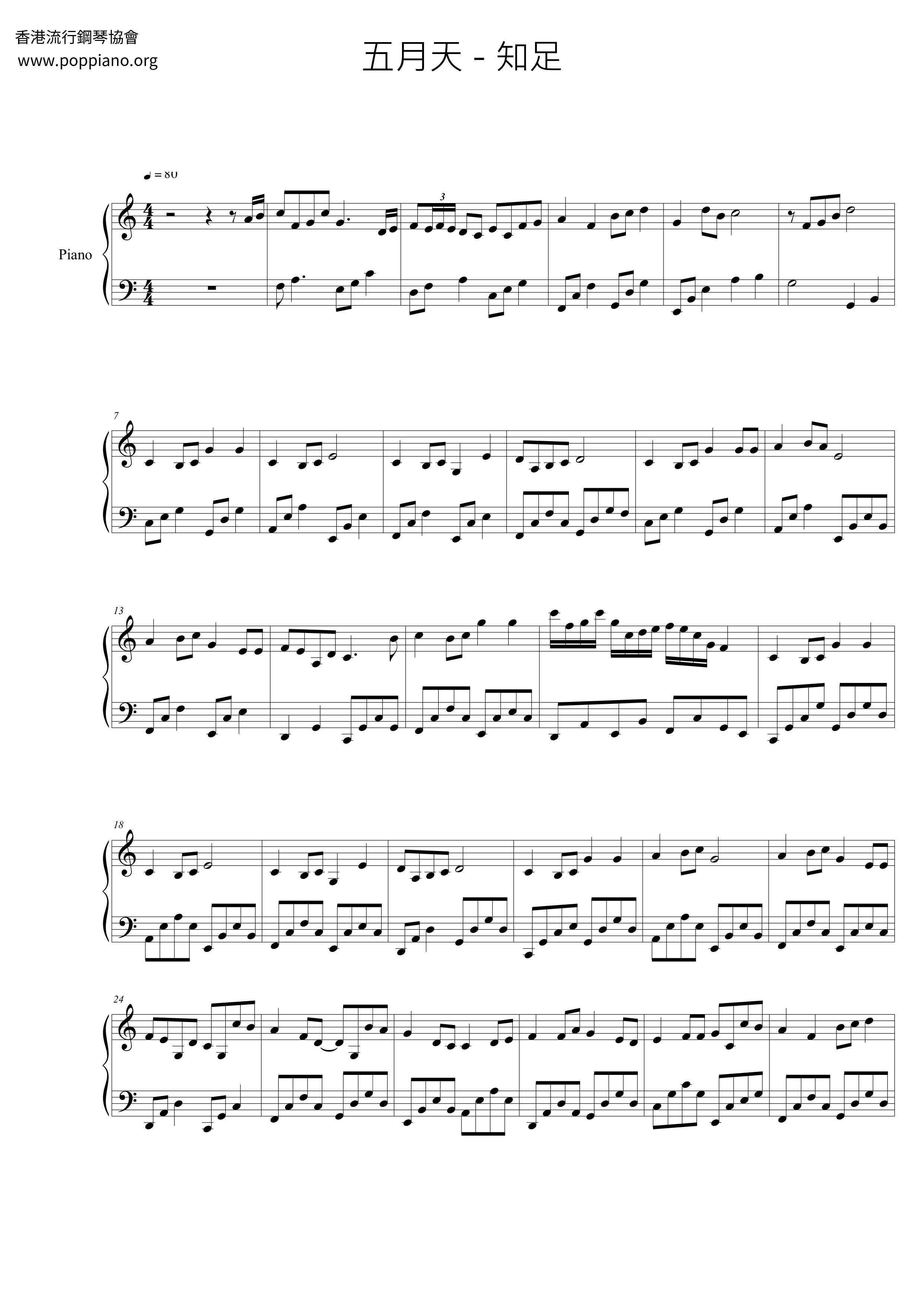 Mayday-Contentment Sheet Music pdf, - Free Score Download ★