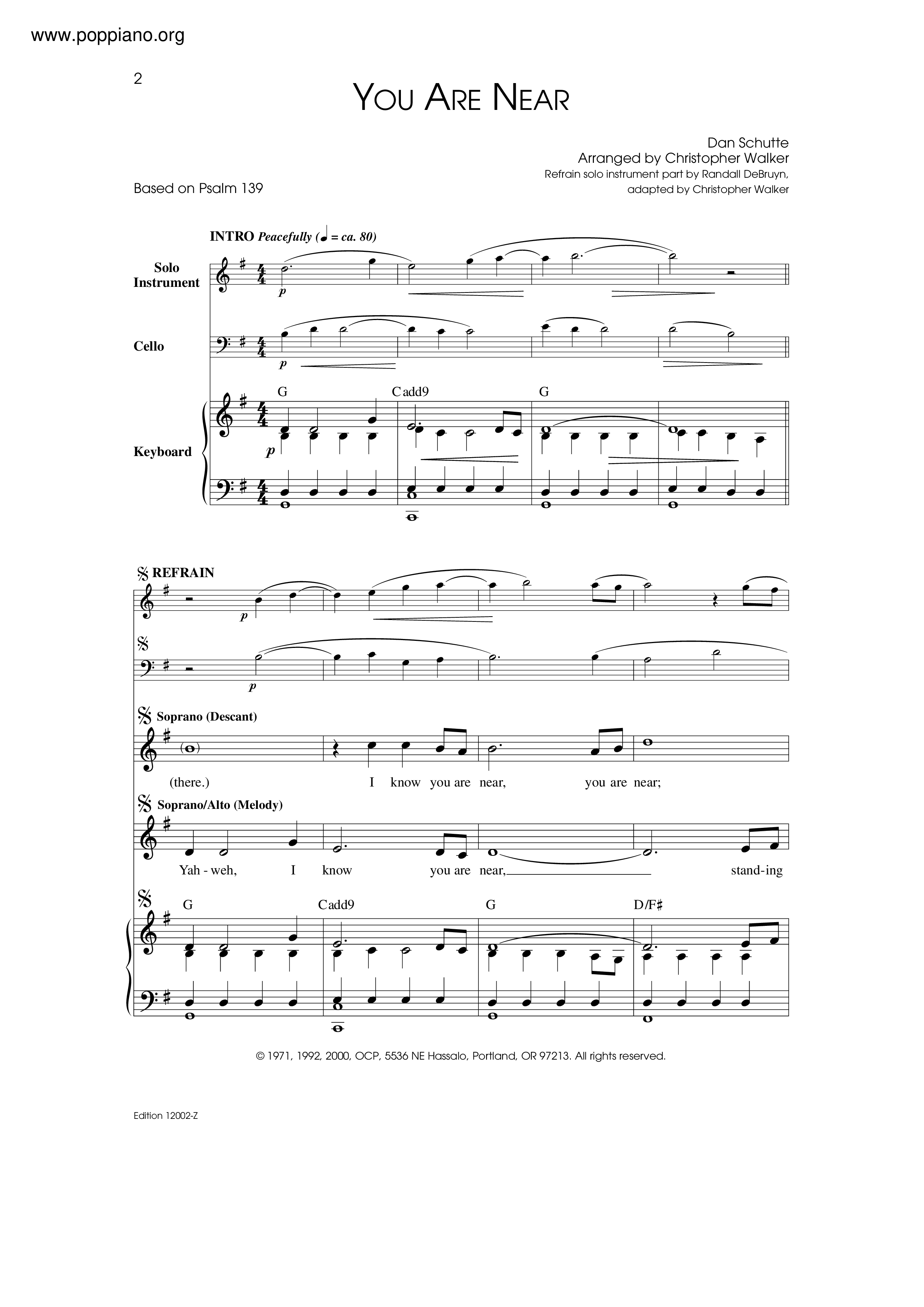 Hymn-You Are Near Sheet Music pdf, - Free Score Download ★