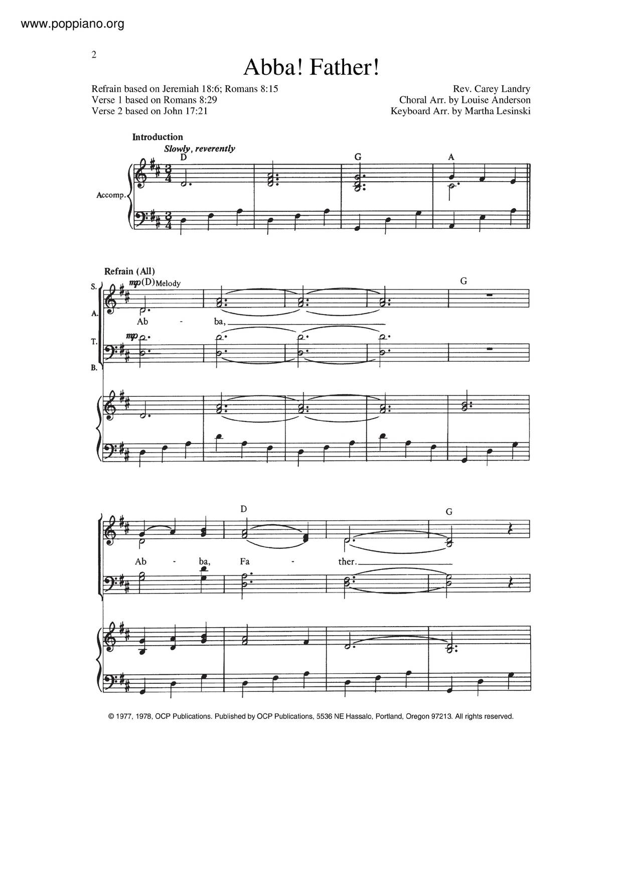 Hymn-Abba! Father! Sheet Music pdf, - Free Score Download ★