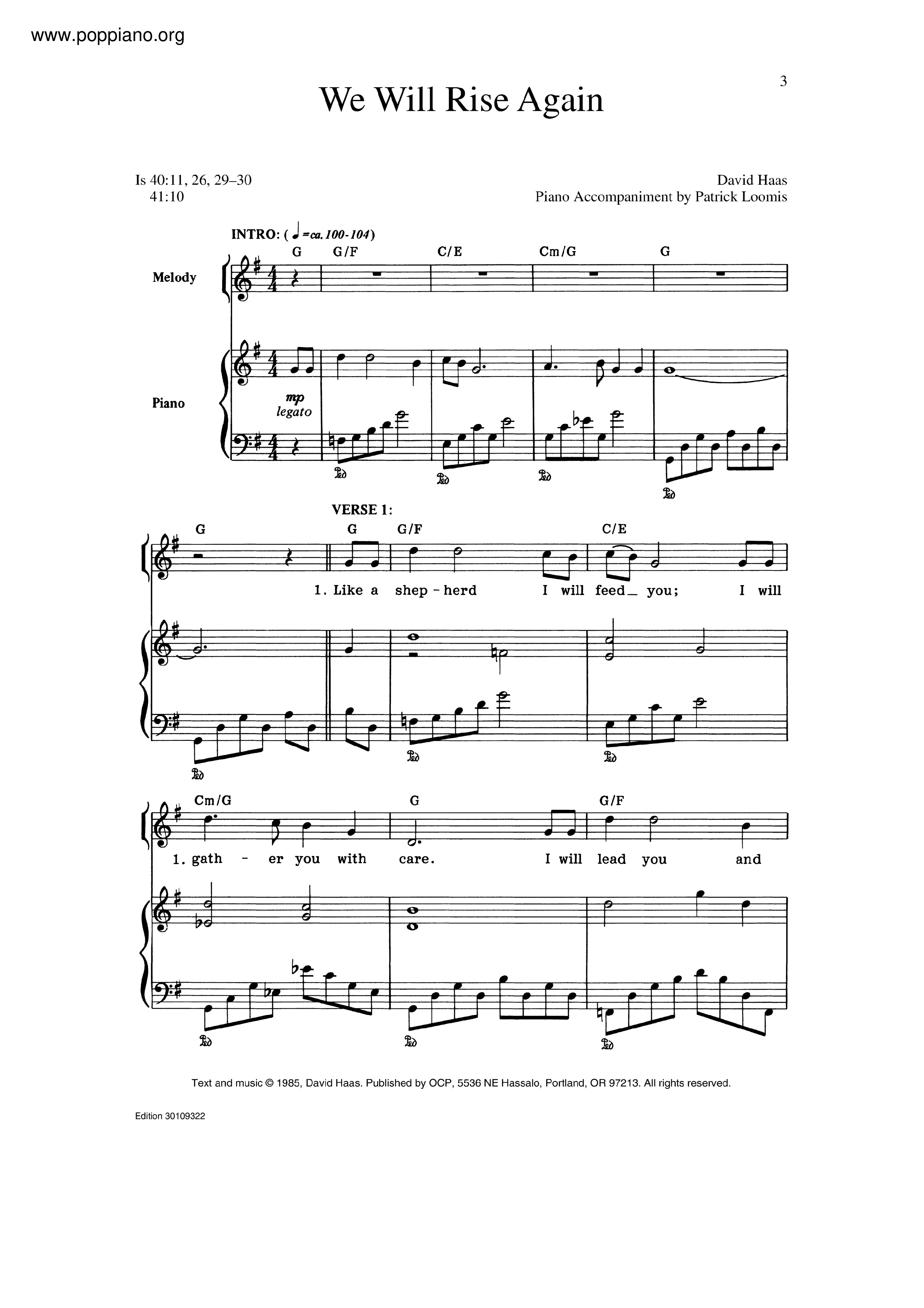 Hymn-We Will Rise Again Sheet Music pdf, - Free Score Download ★