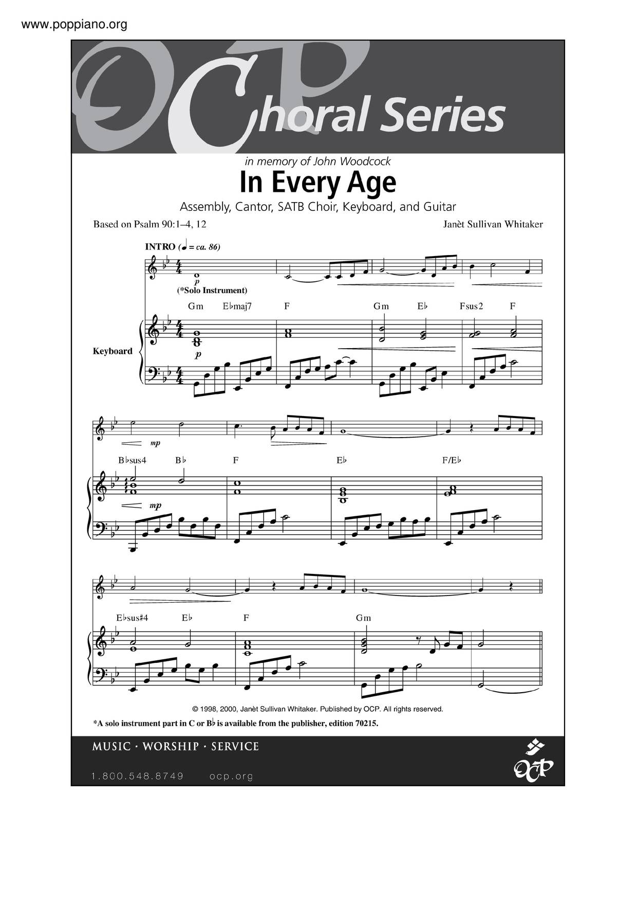 Hymn-In Every Age Sheet Music pdf, - Free Score Download ★