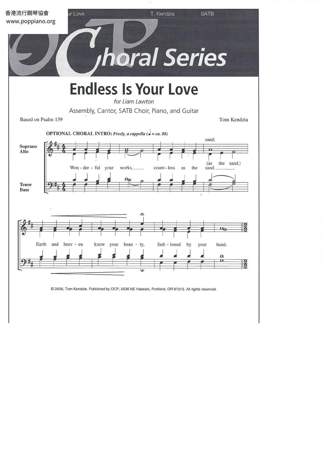 Hymn-Endless Is Your Love Sheet Music pdf, - Free Score Download ★