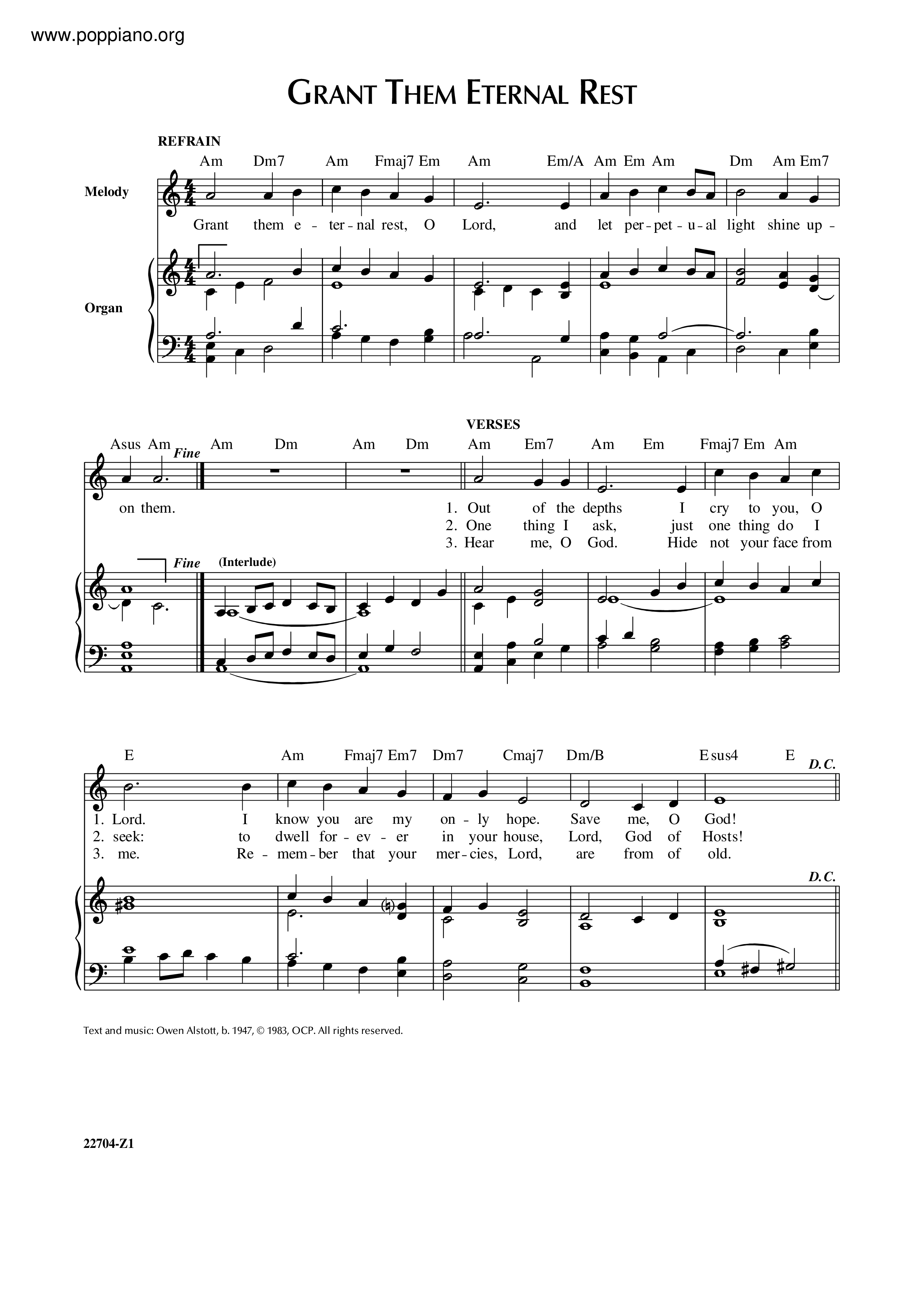 Hymn-Grant Them Eternal Rest Sheet Music pdf, - Free Score Download ★