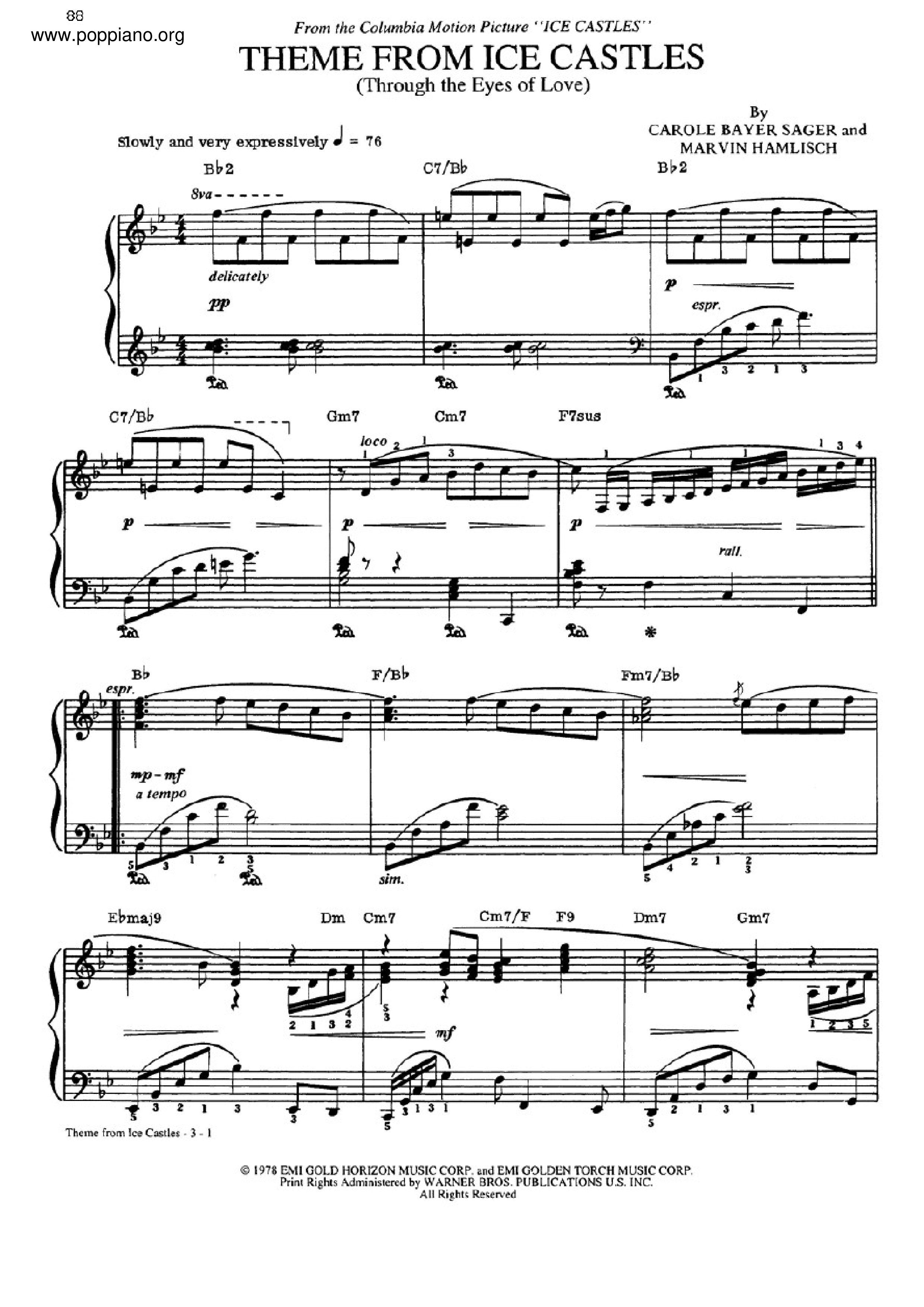 Carole Bayer Sager & Marvin Hamlisch-Ice Castles - Through The Eyes Of ...