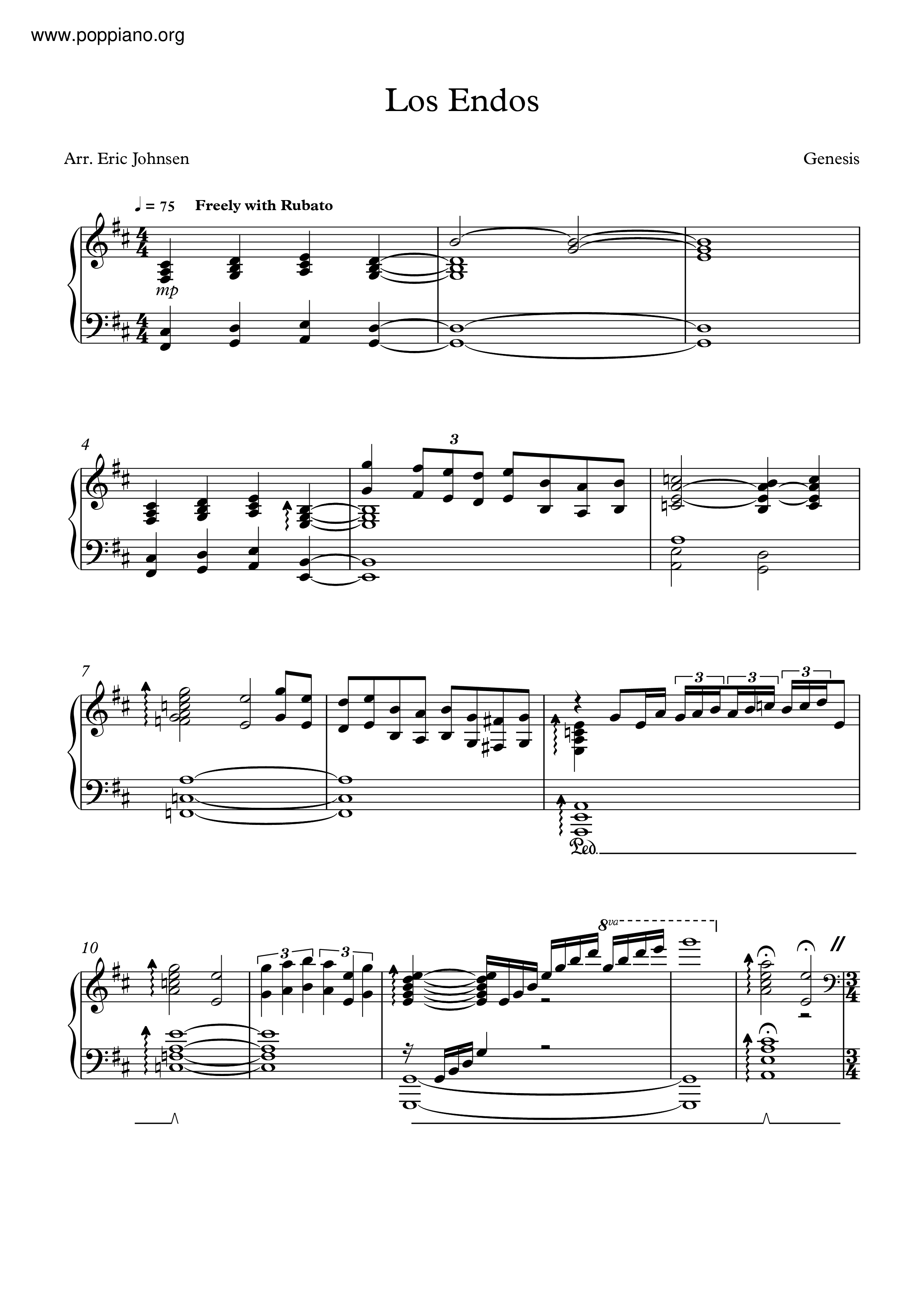 Genesis-Los Endos Sheet Music pdf, - Free Score Download ★