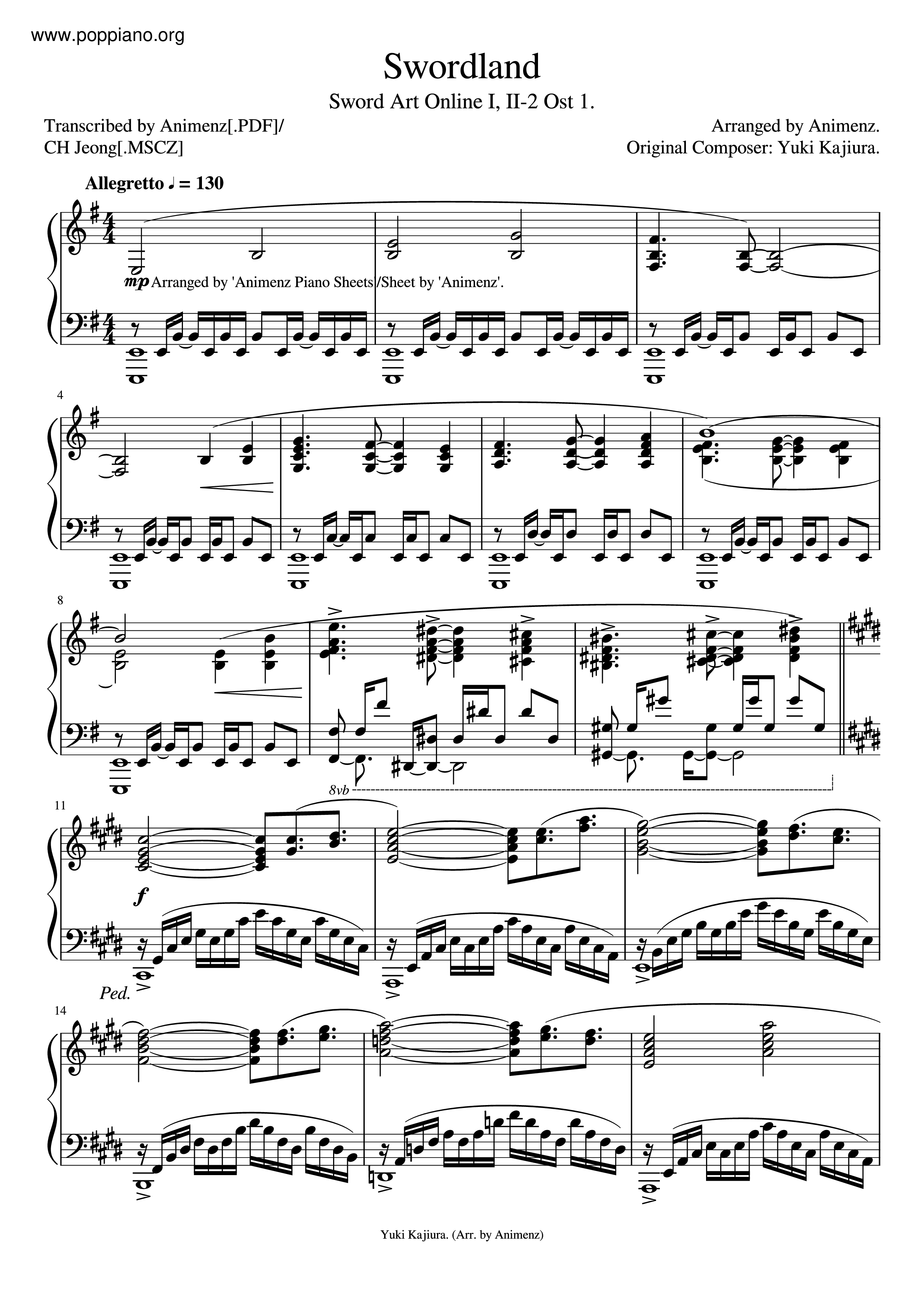 Swordland- PDF無料ピアノ譜 gakufu | 香港ポップピアノ協会 ★