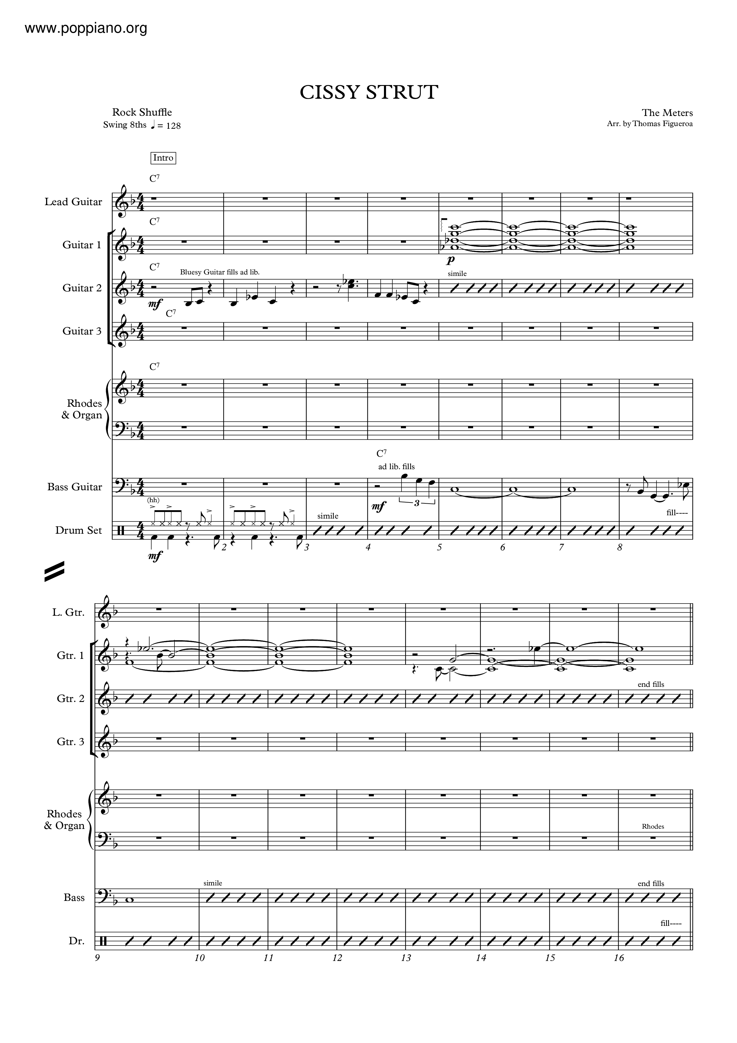 John Scofield-Cissy Strut Full Score pdf, - Free Score Download ★