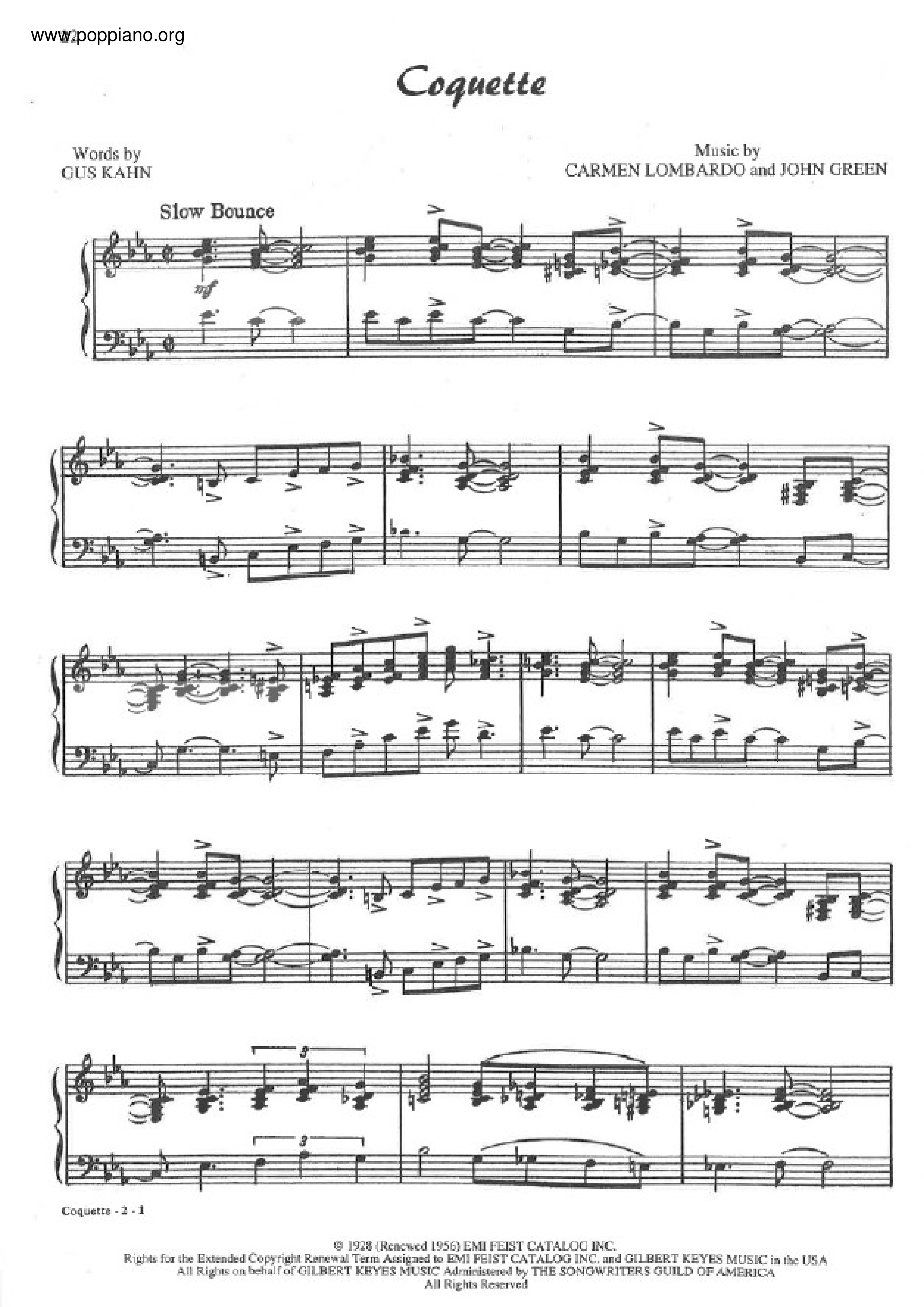 Django Reinhardt-Coquette Sheet Music pdf, - Free Score Download ★