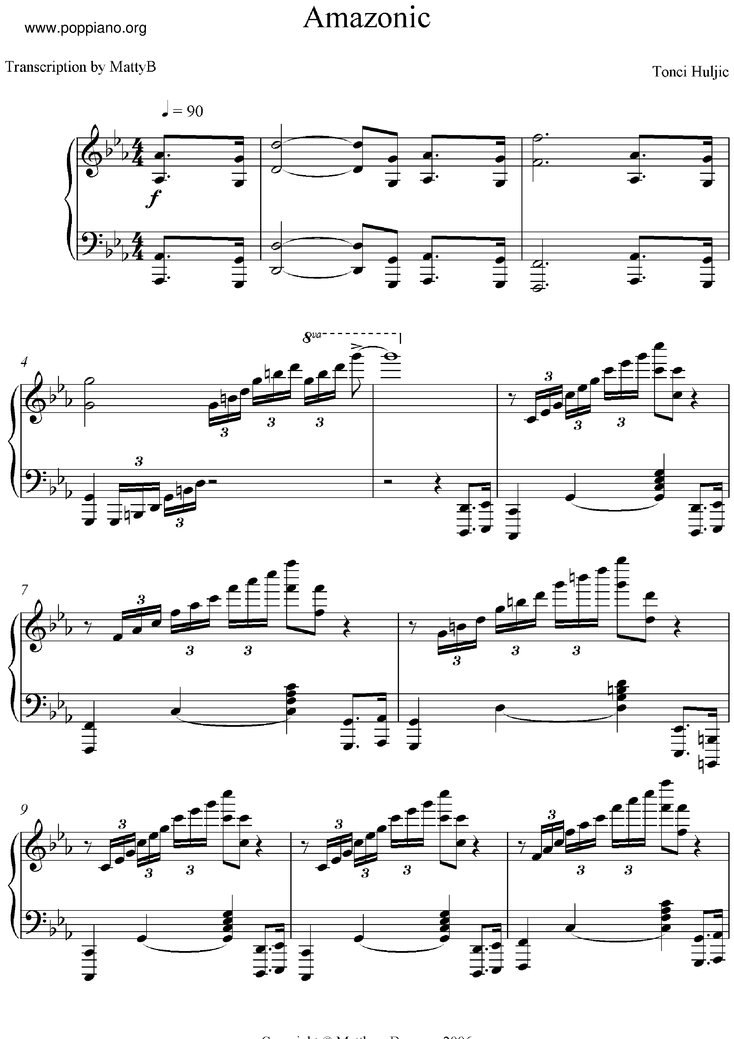 Maksim Mrvica-Amazonic Sheet Music pdf, - Free Score Download ★