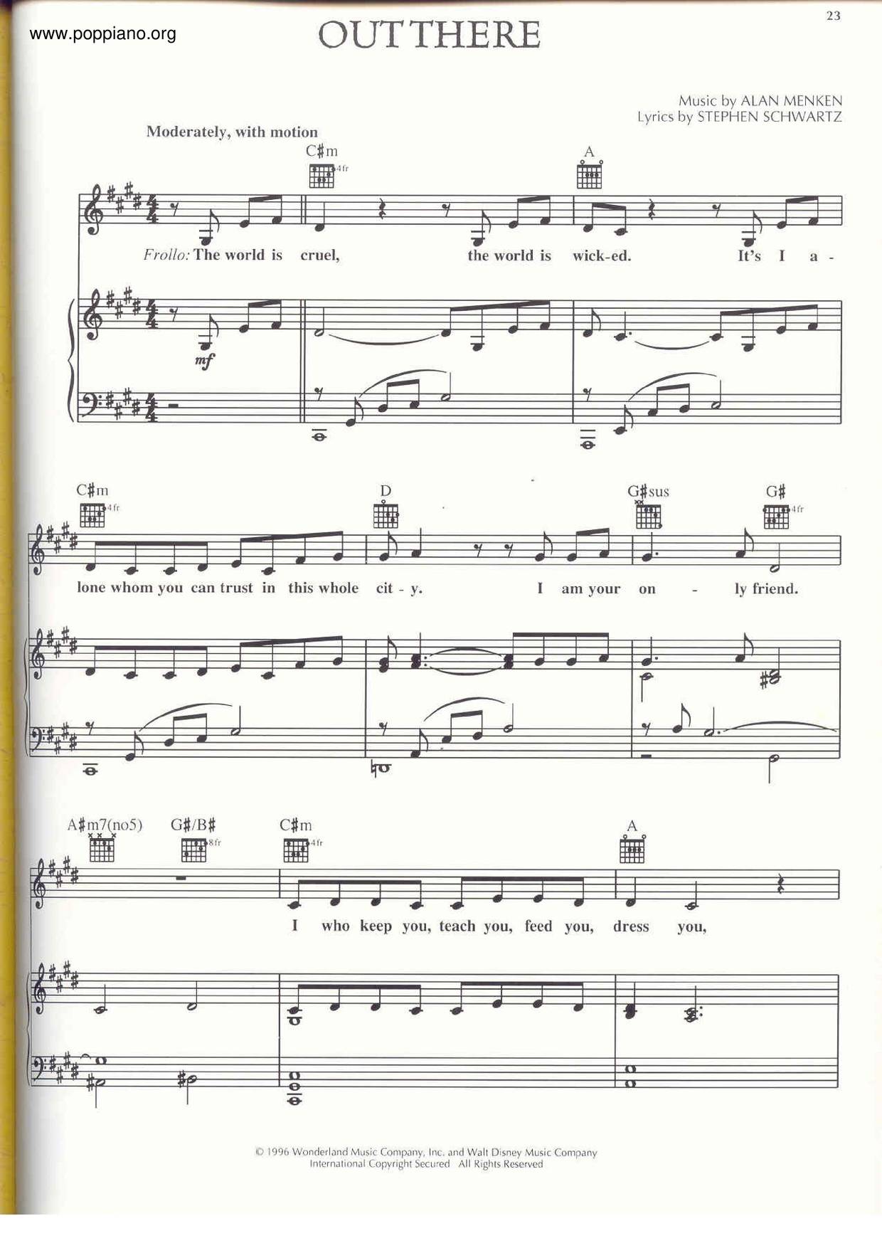 Out There- PDF琴譜免費下載 - 香港流行鋼琴協會 ★