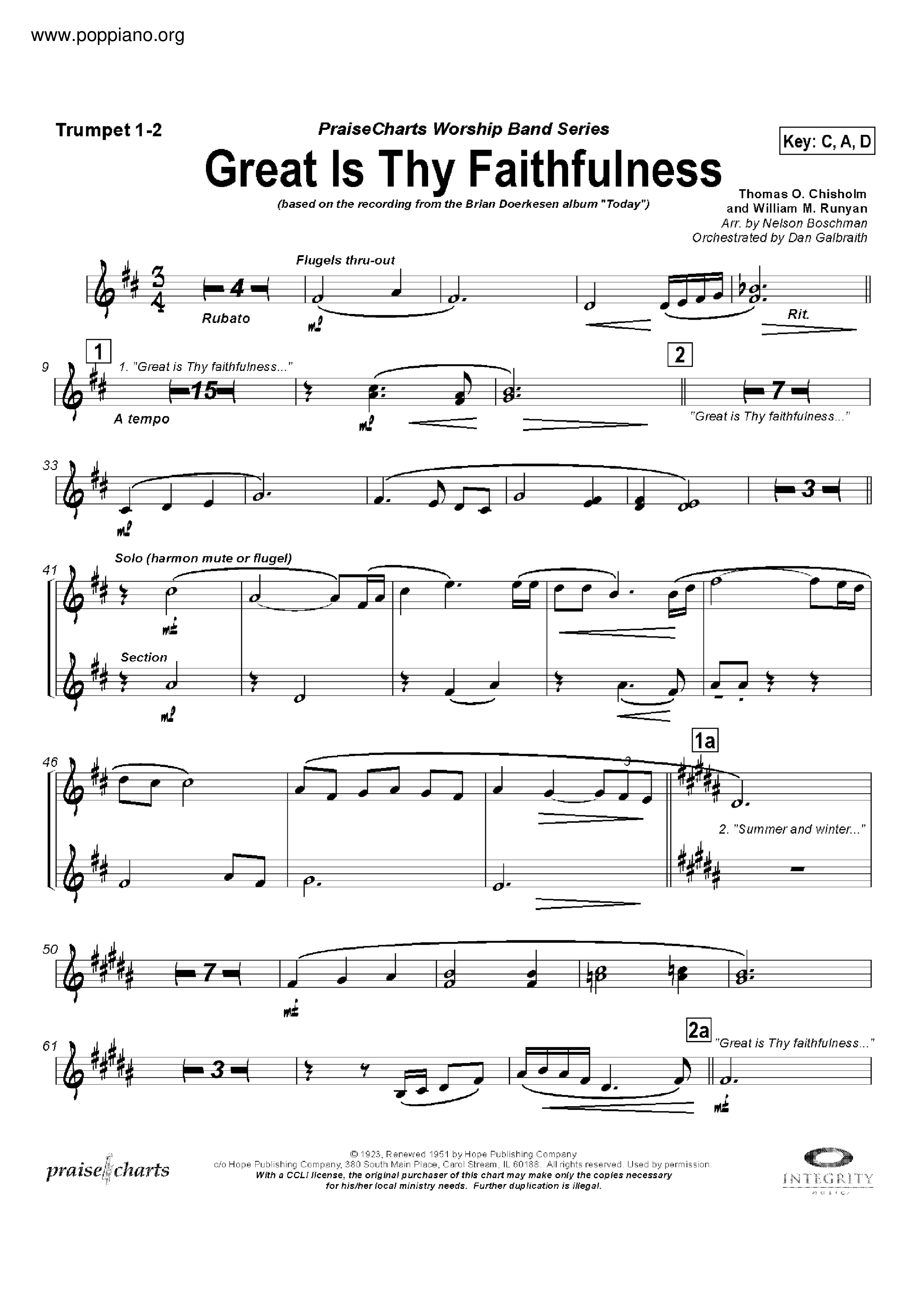 ★Great Is Thy Faithfulness- PDF無料ピアノ譜 gakufu - 香港ポップピアノ協会 ★