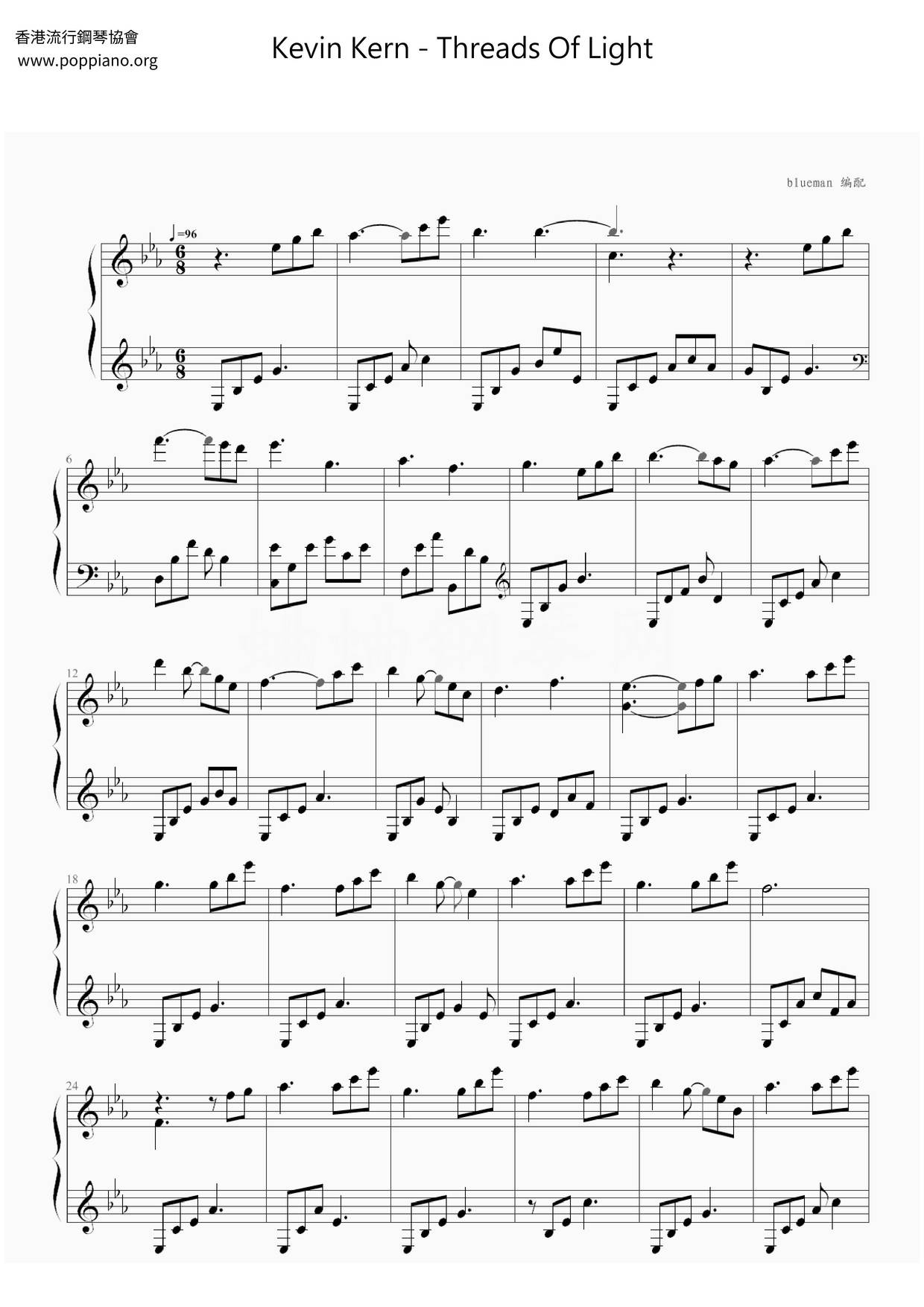 Threads Of Light- PDF琴譜免費下載 | 香港流行鋼琴協會 ★