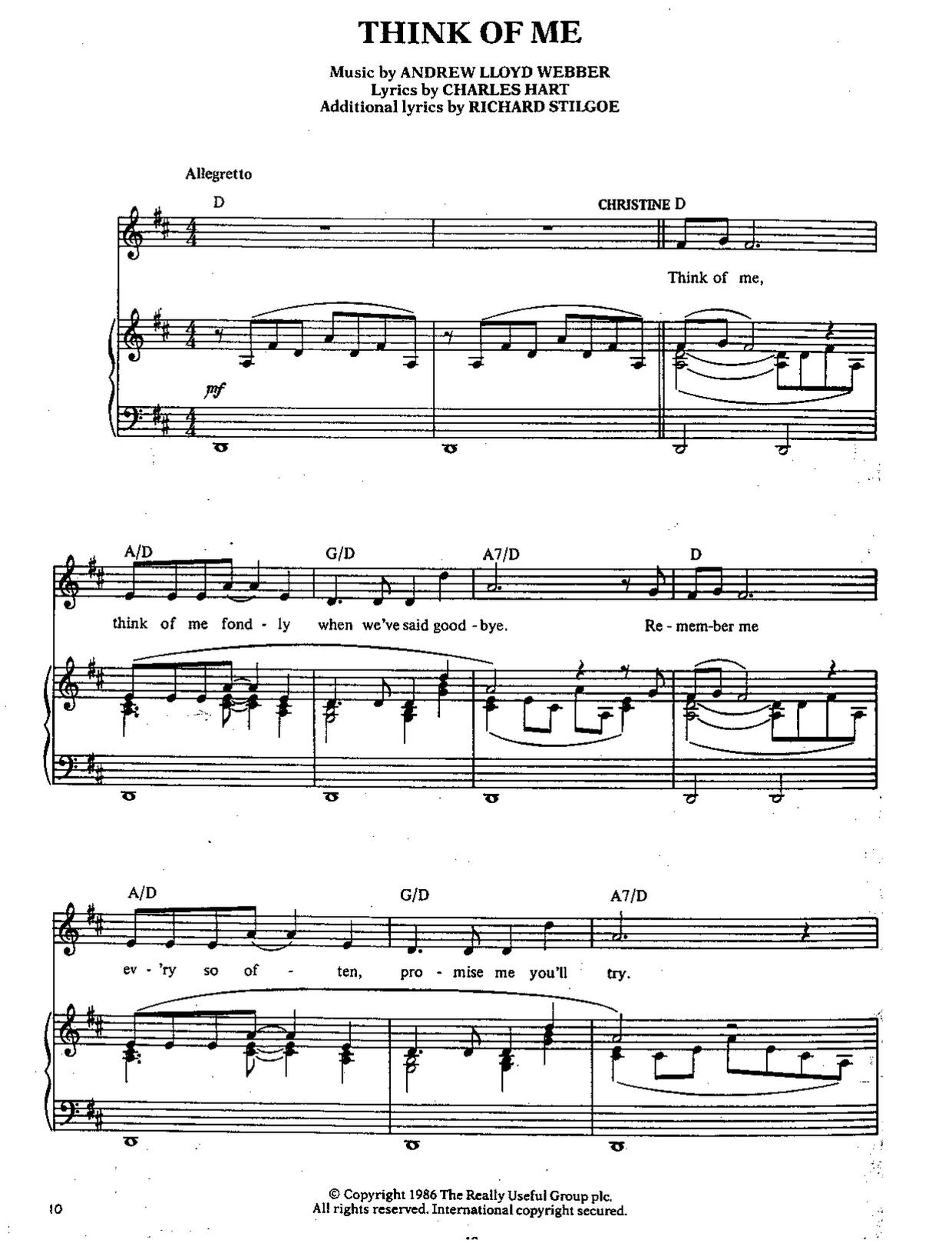 Think Of Me- PDF無料ピアノ譜 gakufu | 香港ポップピアノ協会 ★