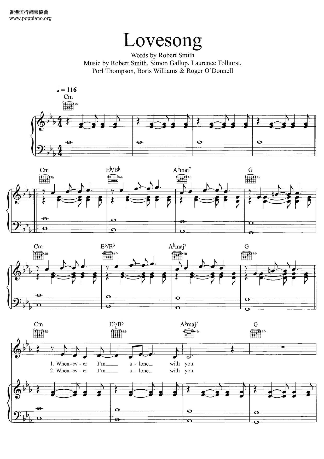 Adele-Lovesong Sheet Music pdf, - Free Score Download ★