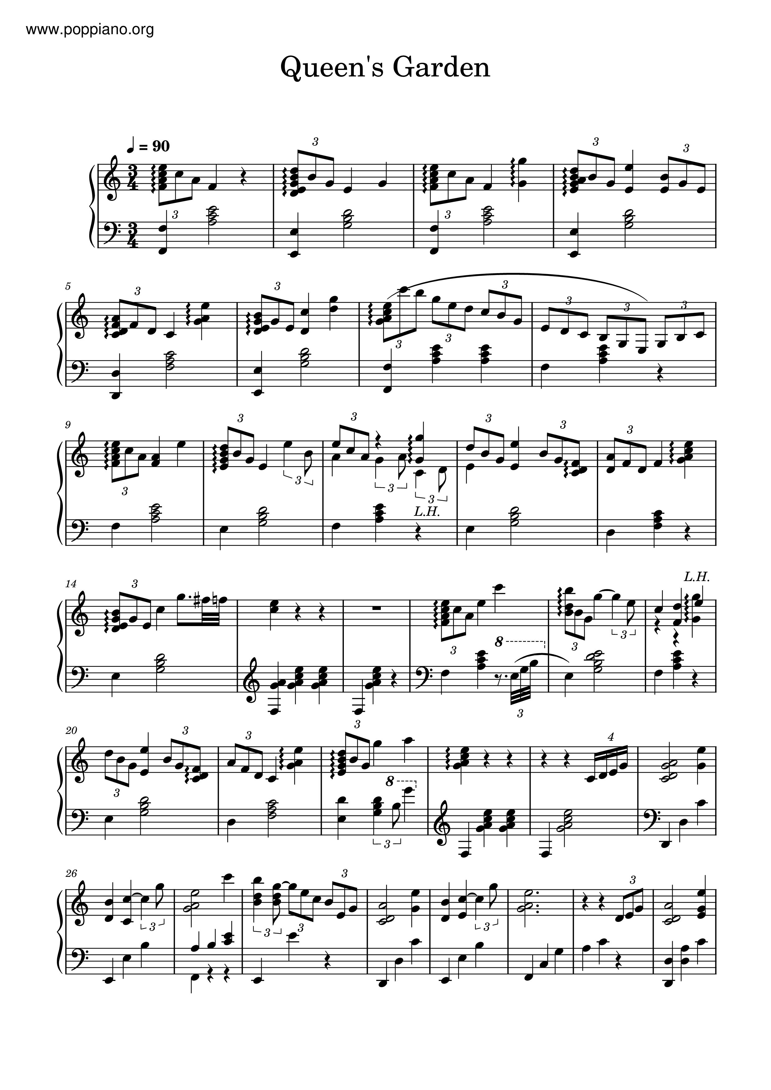 MapleStory-Queen's Garden Sheet Music pdf, - Free Score Download ★
