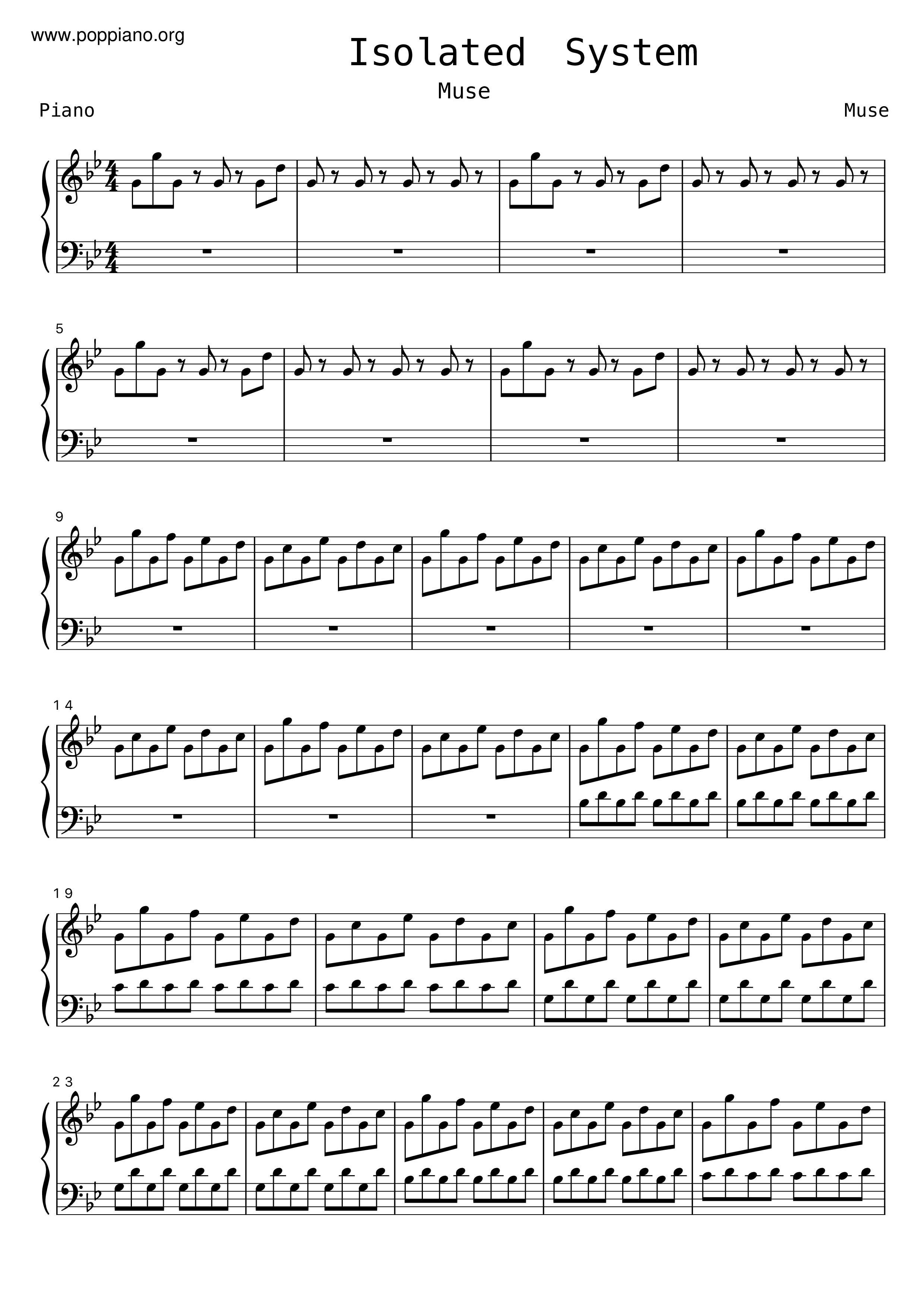 game-The 2nd Law: Isolated System Sheet Music pdf, - Free Score Download ★