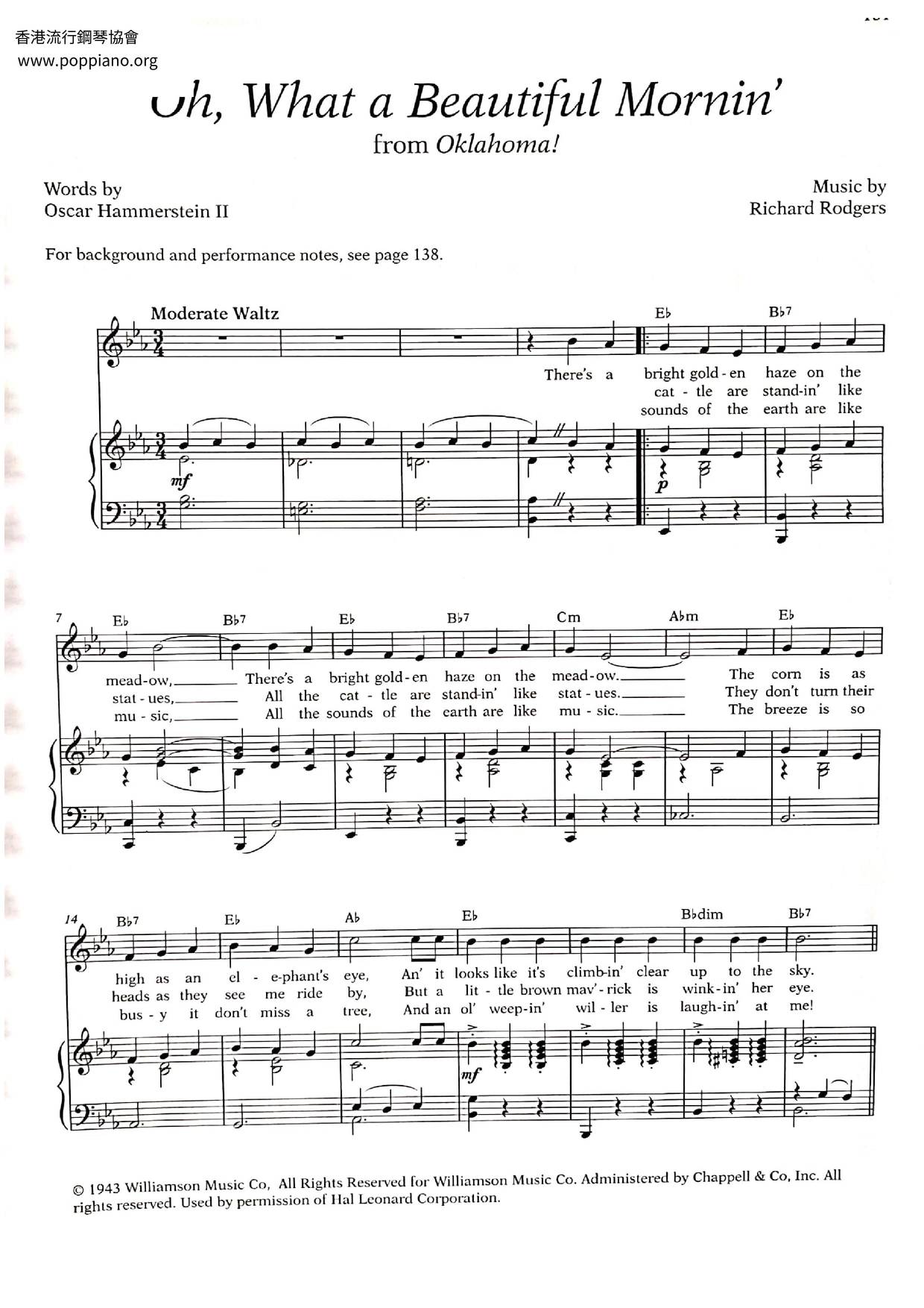 Gordon MacRae-Oh, What A Beautiful Mornin' Sheet Music pdf, - Free ...