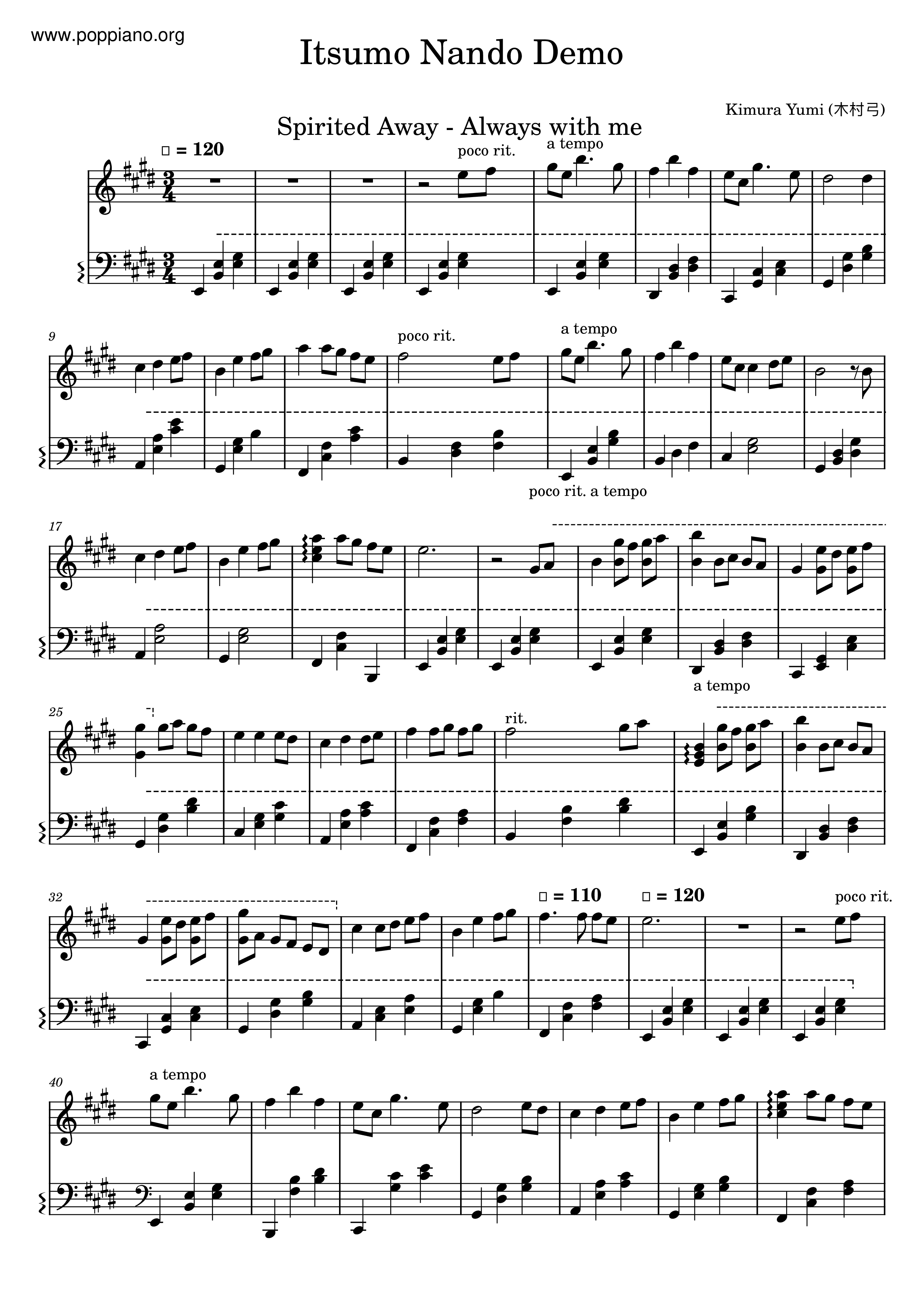 Itsumo Nando Demo- PDF琴譜免費下載 | 香港流行鋼琴協會 ★