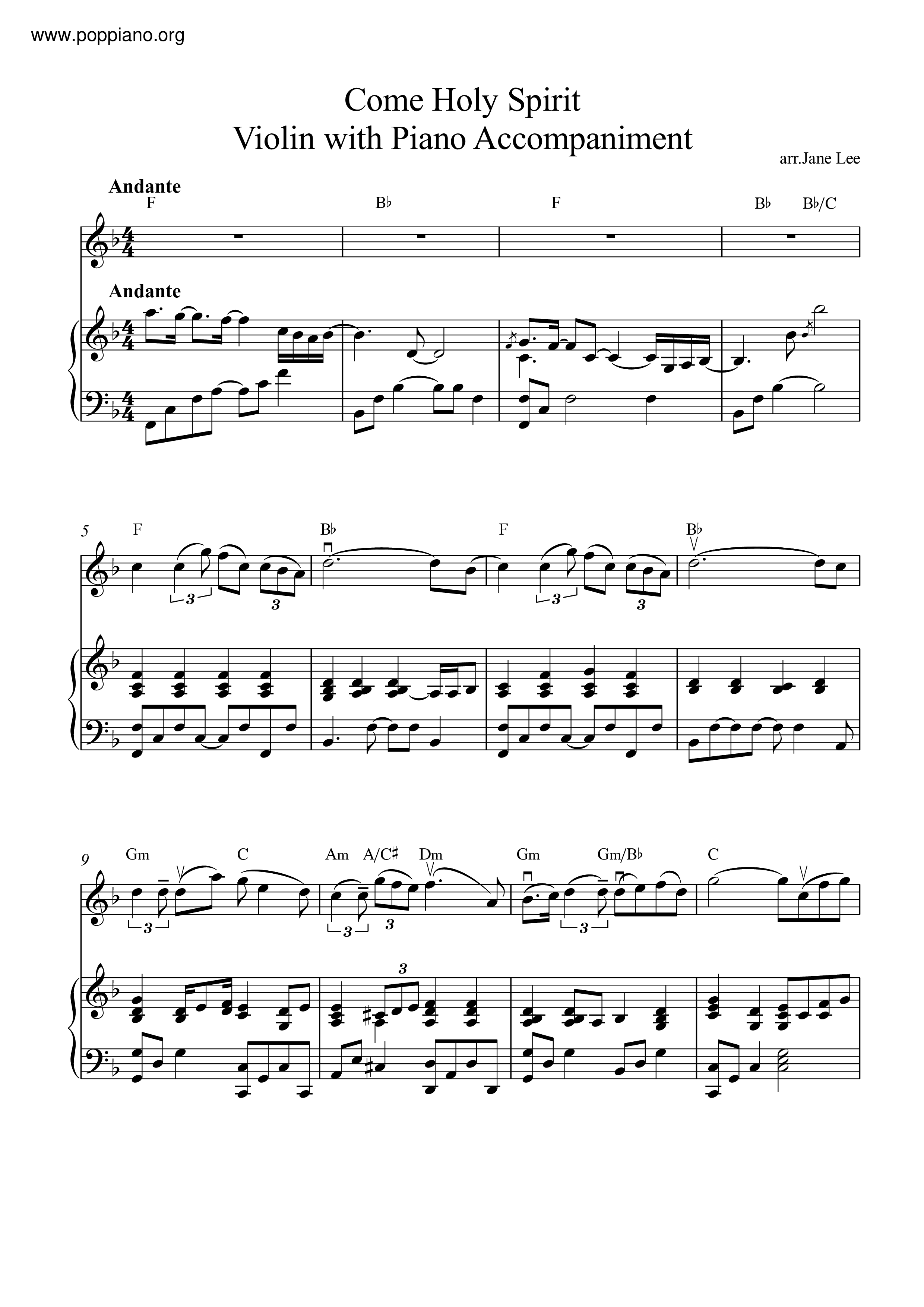 Hymn-Come, Holy Spirit Sheet Music pdf, - Free Score Download ★