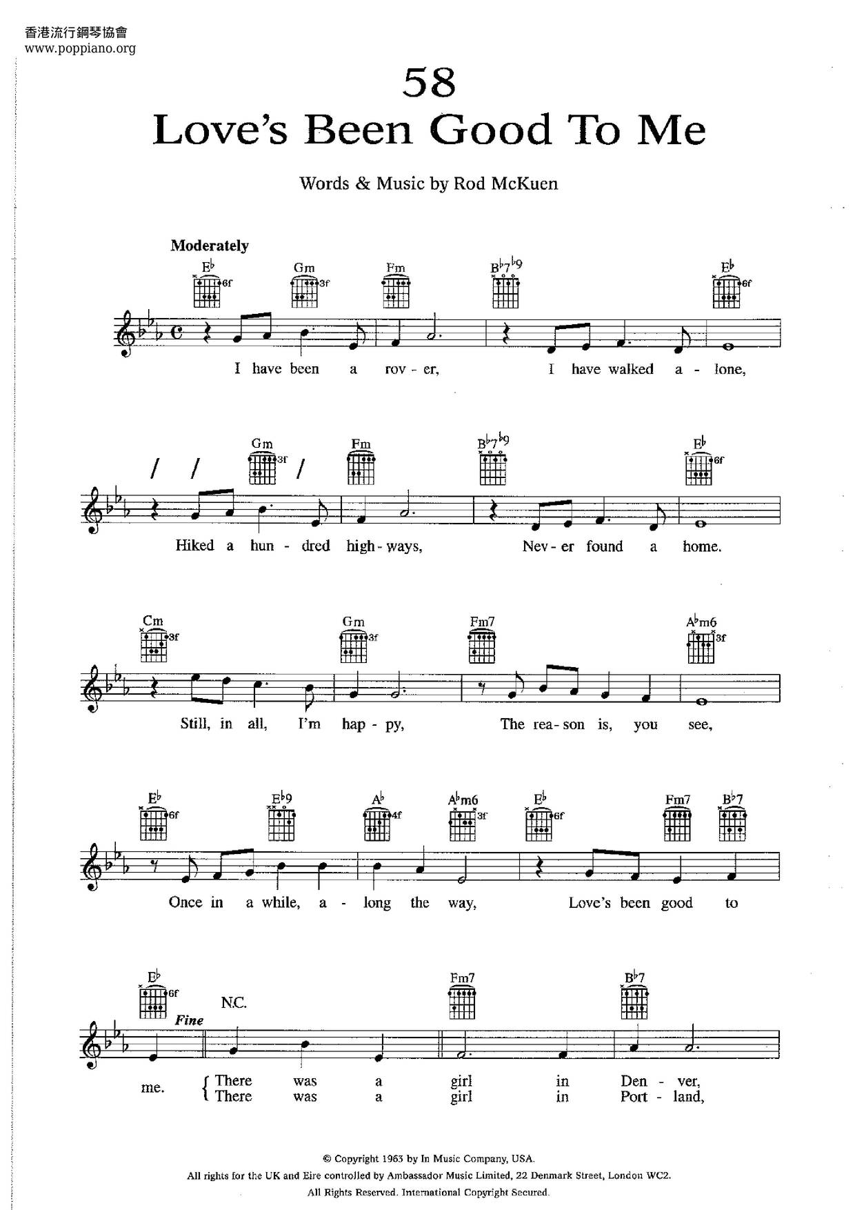 Frank Sinatra-Love's Been Good To Me Sheet Music pdf, - Free Score ...