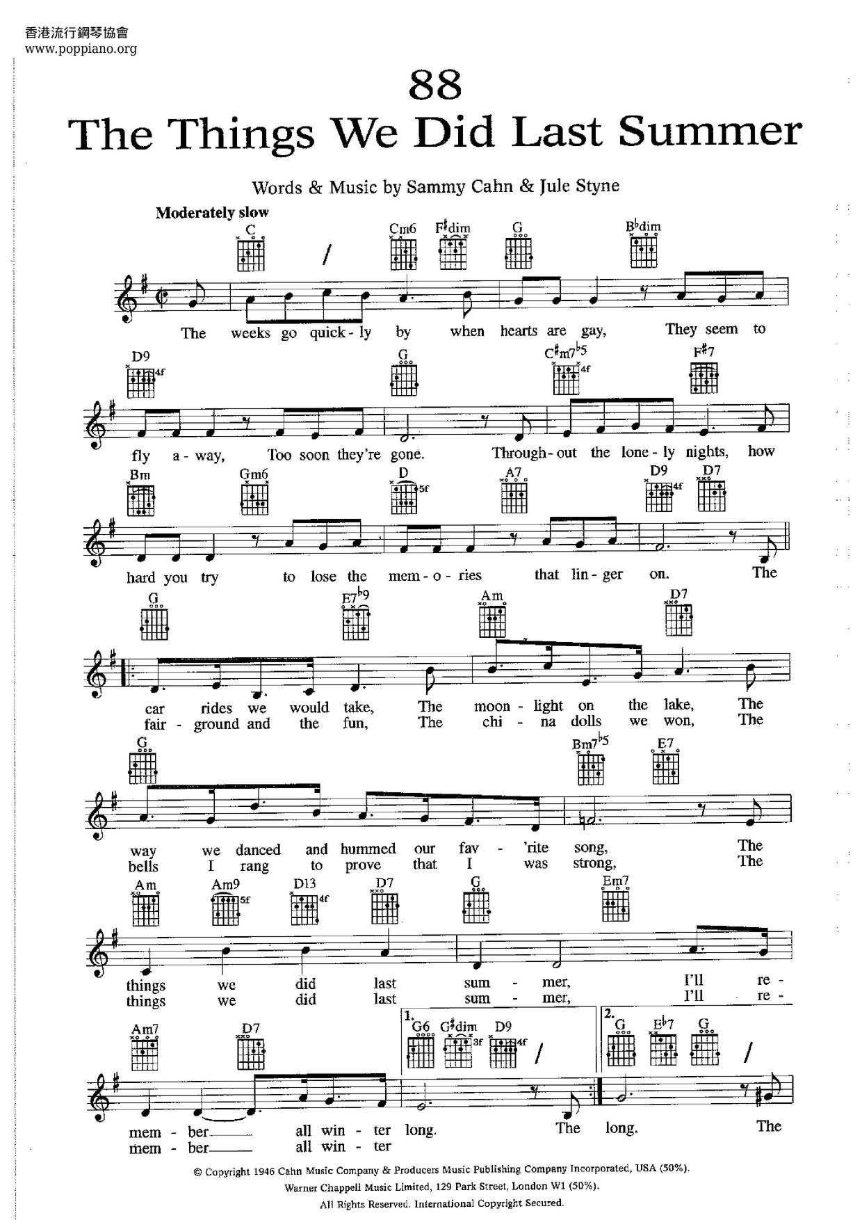 Frank Sinatra-The Things We Did Last Summer Sheet Music pdf, - Free ...