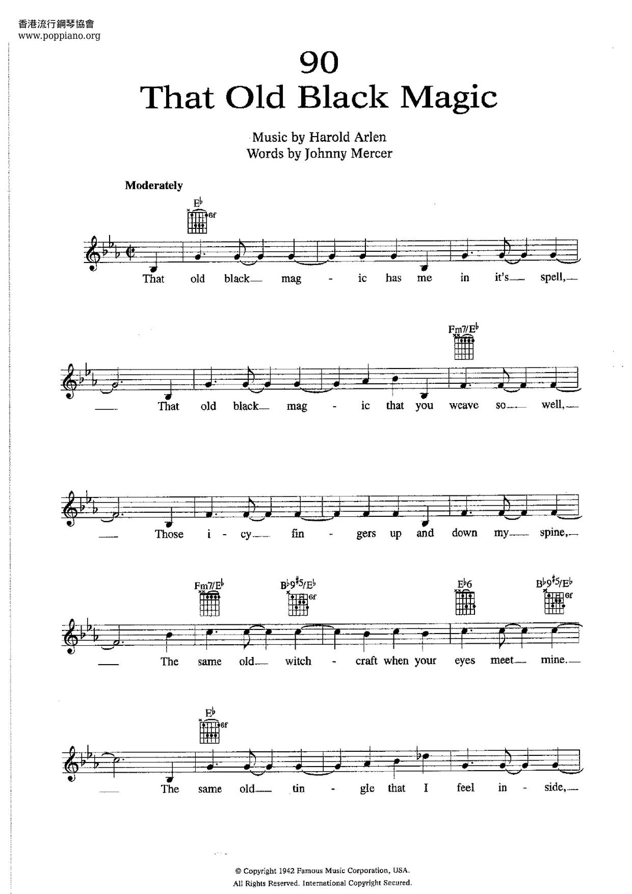 Frank Sinatra-The Old Black Magic Sheet Music pdf, - Free Score Download ★
